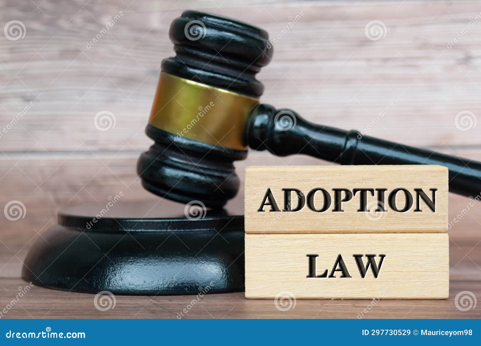 Adoption Law Text Engraved on Wooden Blocks. Stock Image - Image of ...