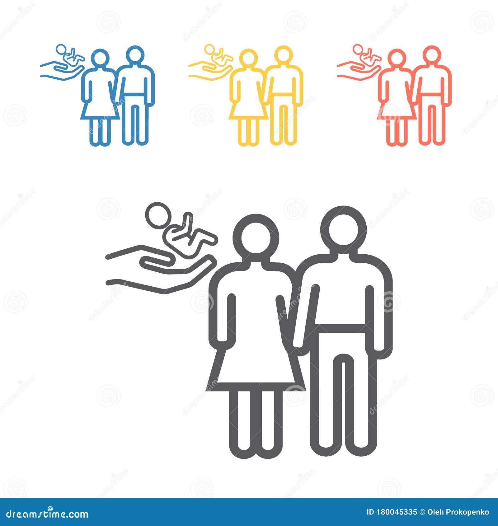 Adoption Line Icon. Vector Signs for Web Graphics Stock Vector ...