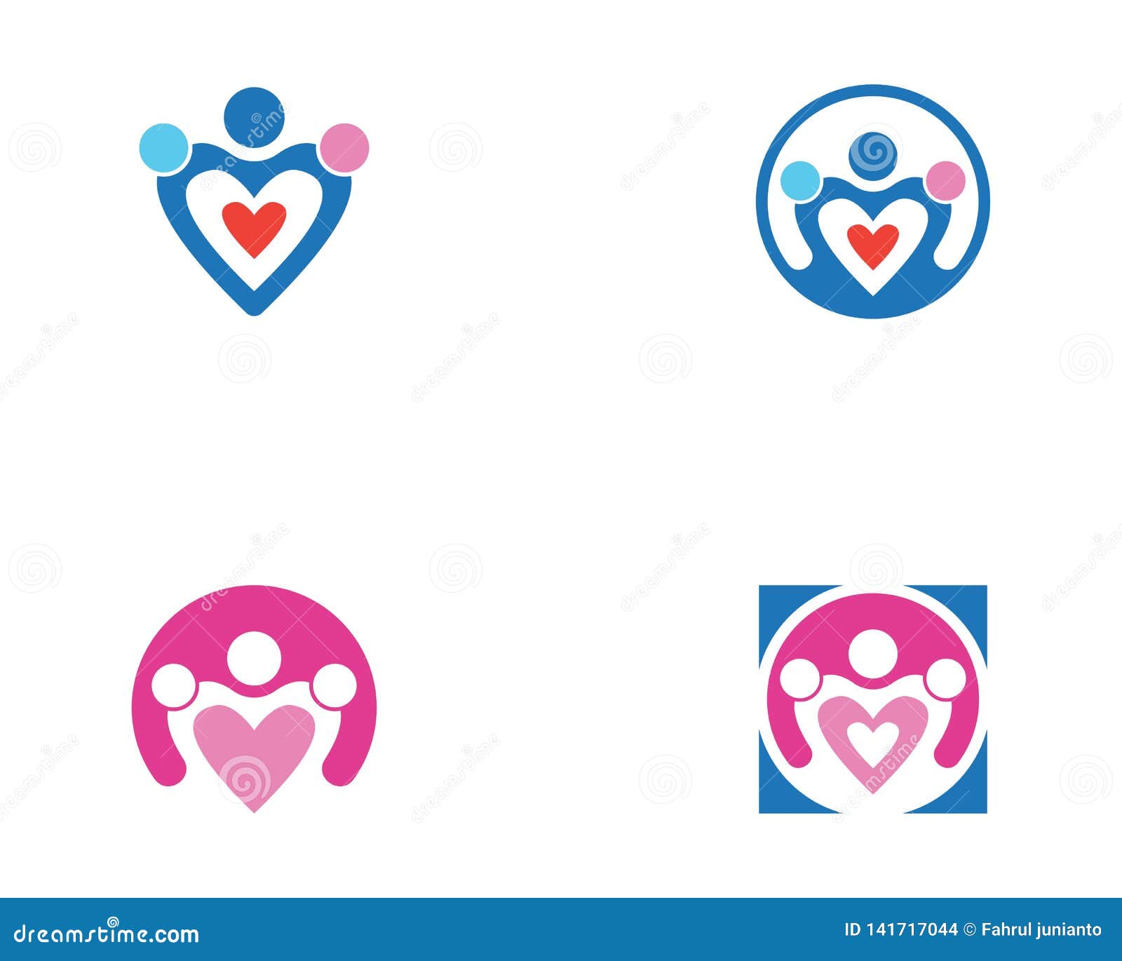 Adoption people icon logo stock vector. Illustration of heart - 141717044