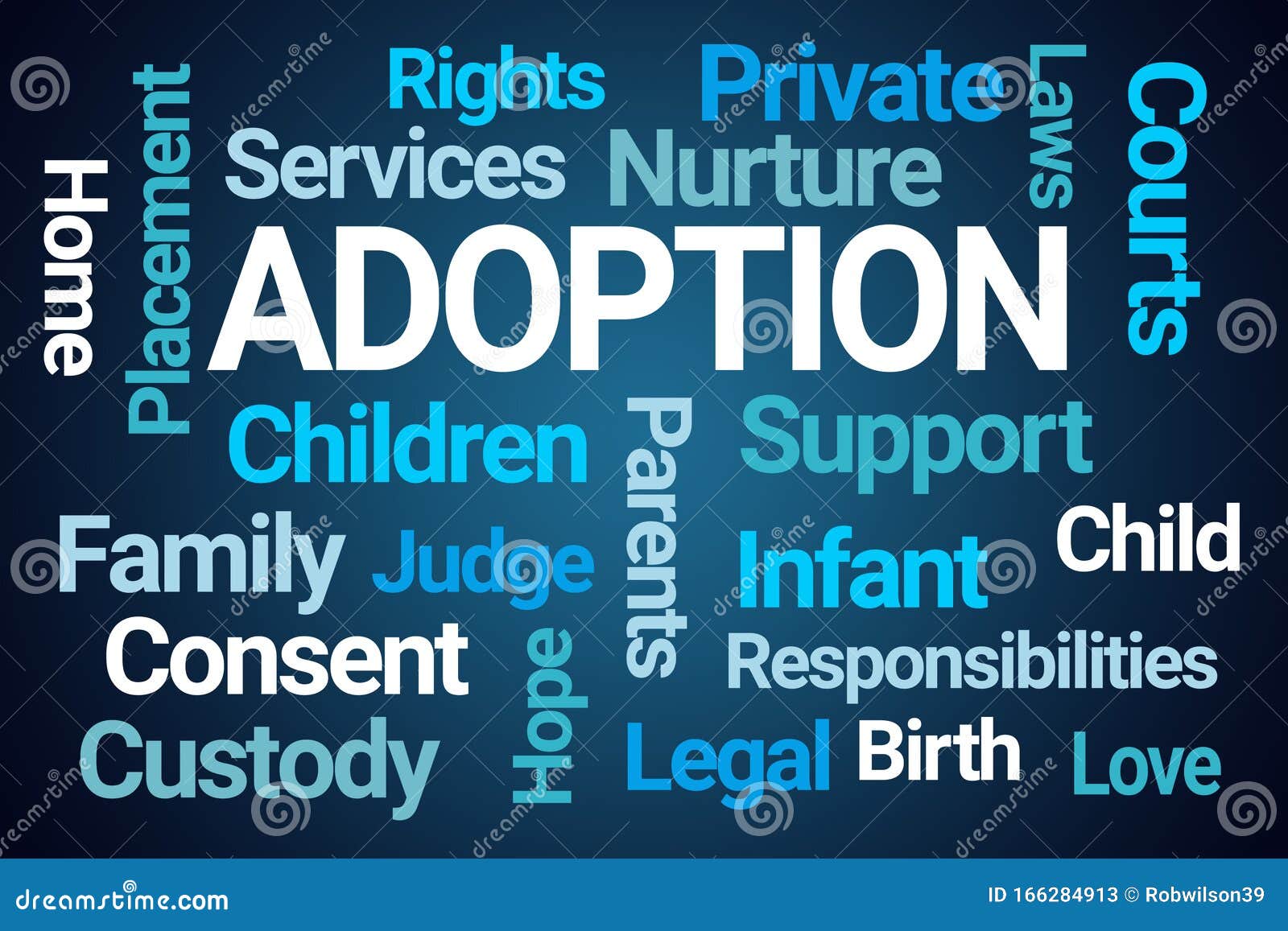 Adoption Word Cloud stock illustration. Illustration of blue - 166284913