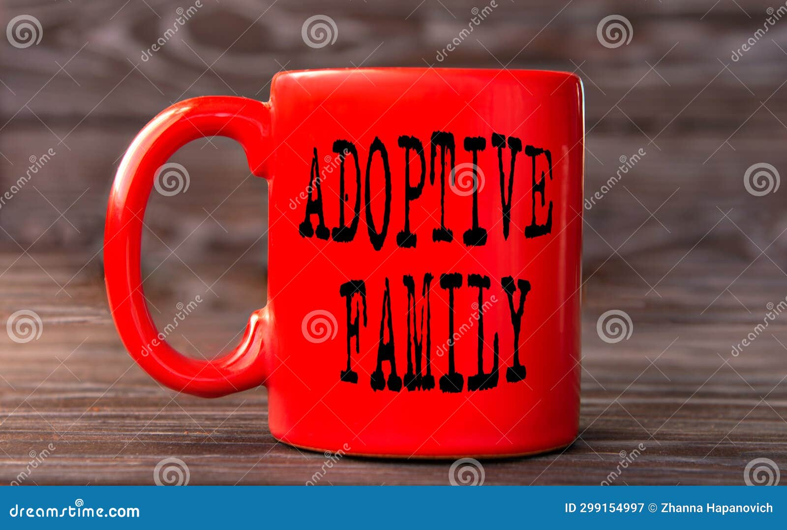 ADOPTIVE FAMILY - Word on a Red Cup on a Dark Background Stock Image ...