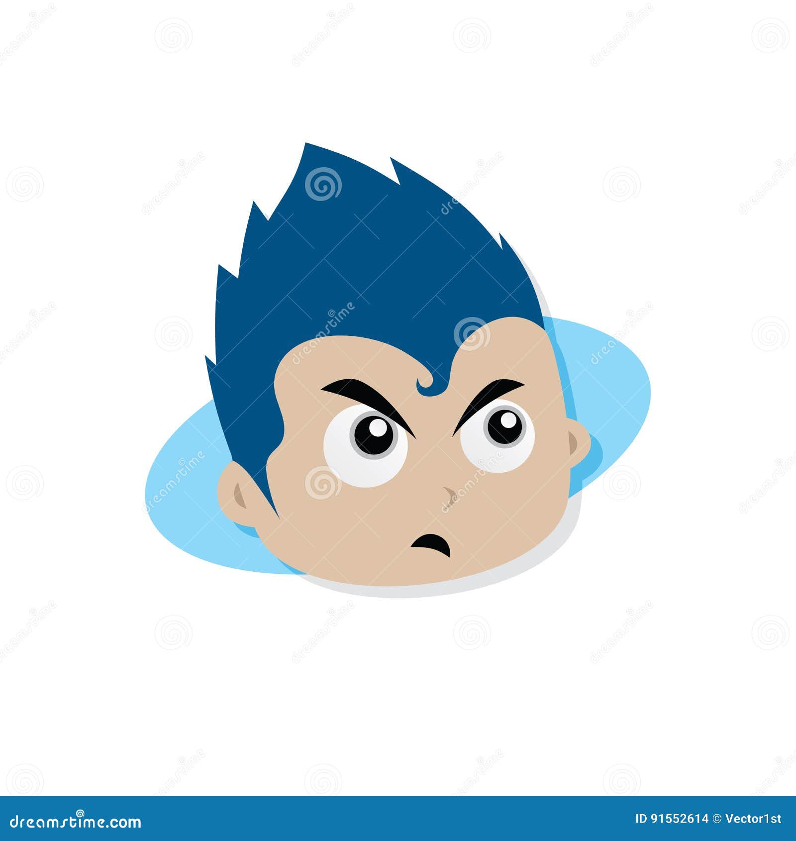 Adorable and Amazing Cartoon Superhero Head in Classic Expression Stock ...