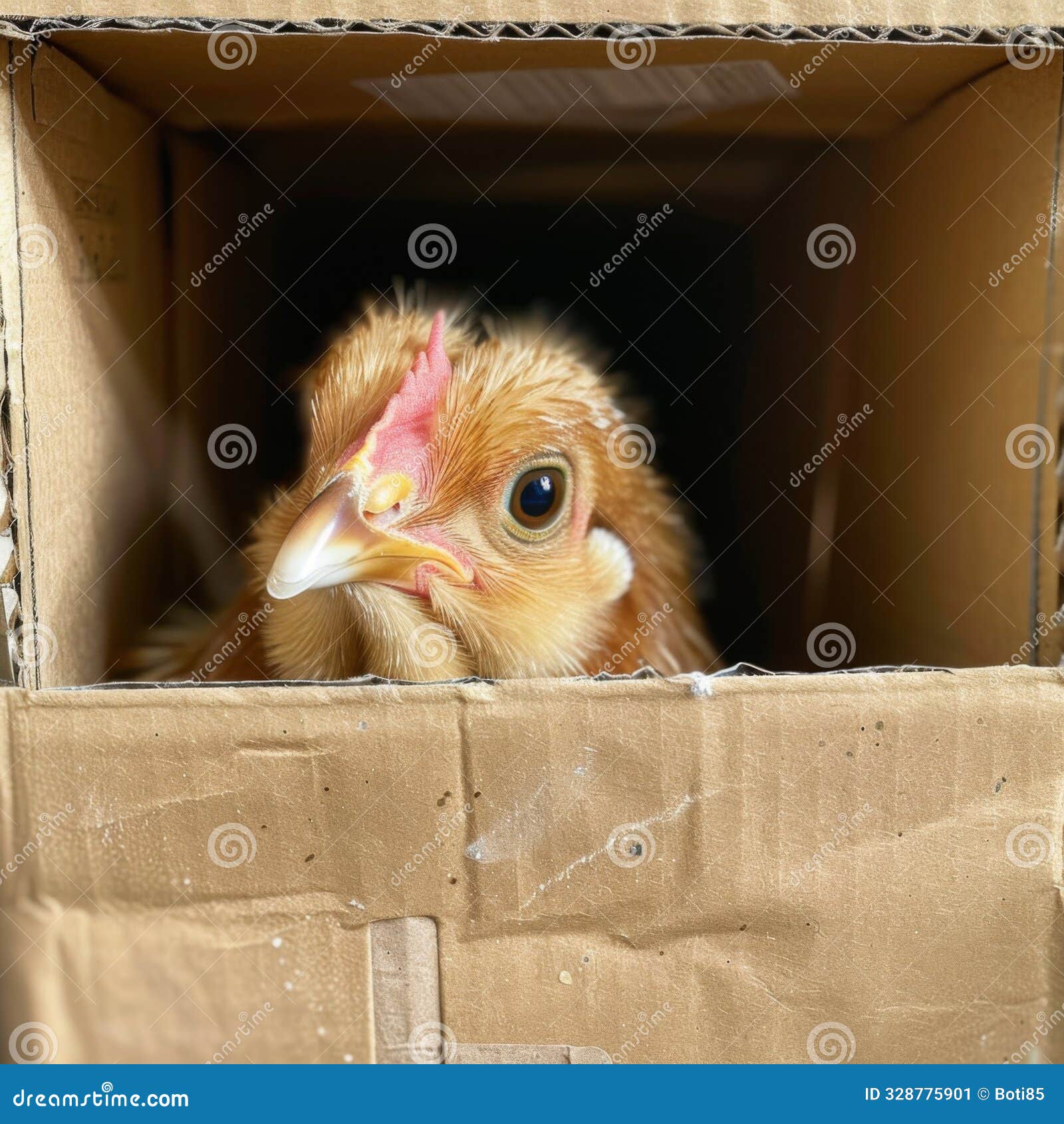 Adorable Animals Hiding and Peeking Out from Cardboard Boxes Stock ...