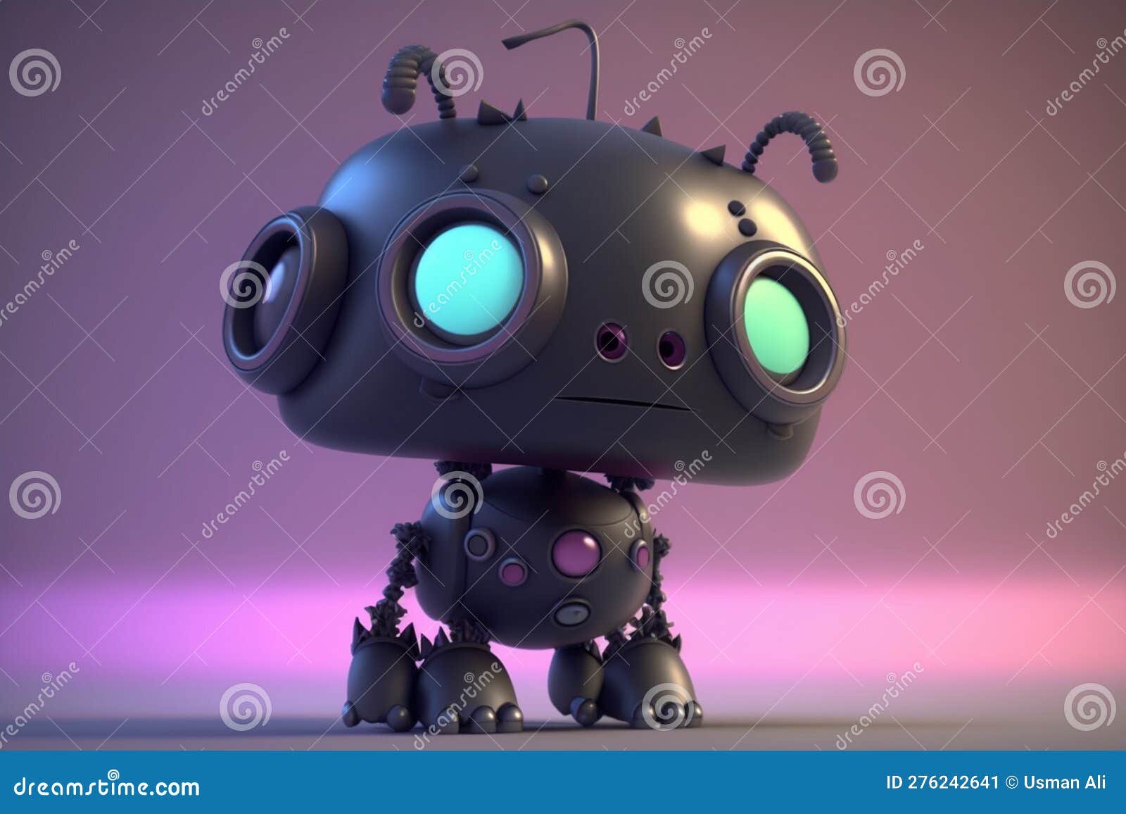 A Adorable, Animated Discord Robot. AI Stock Illustration ...