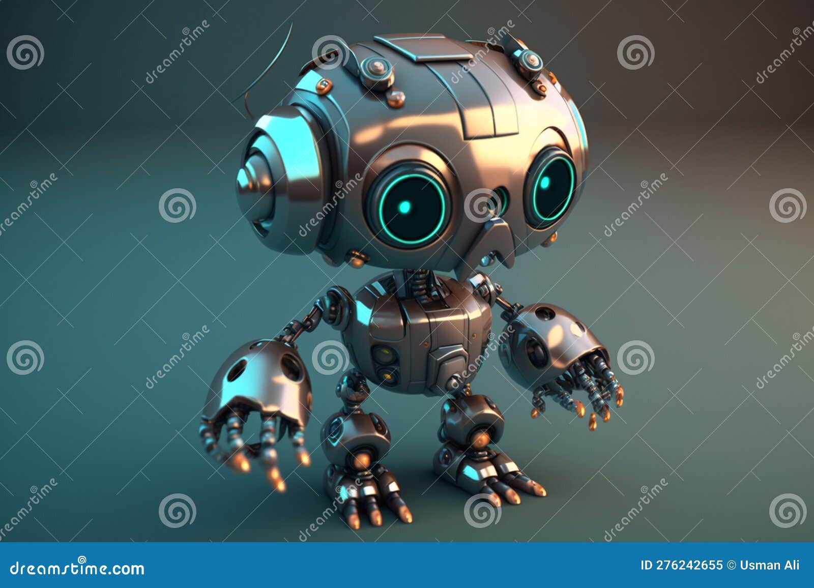 A Adorable, Animated Discord Robot. AI Stock Illustration ...