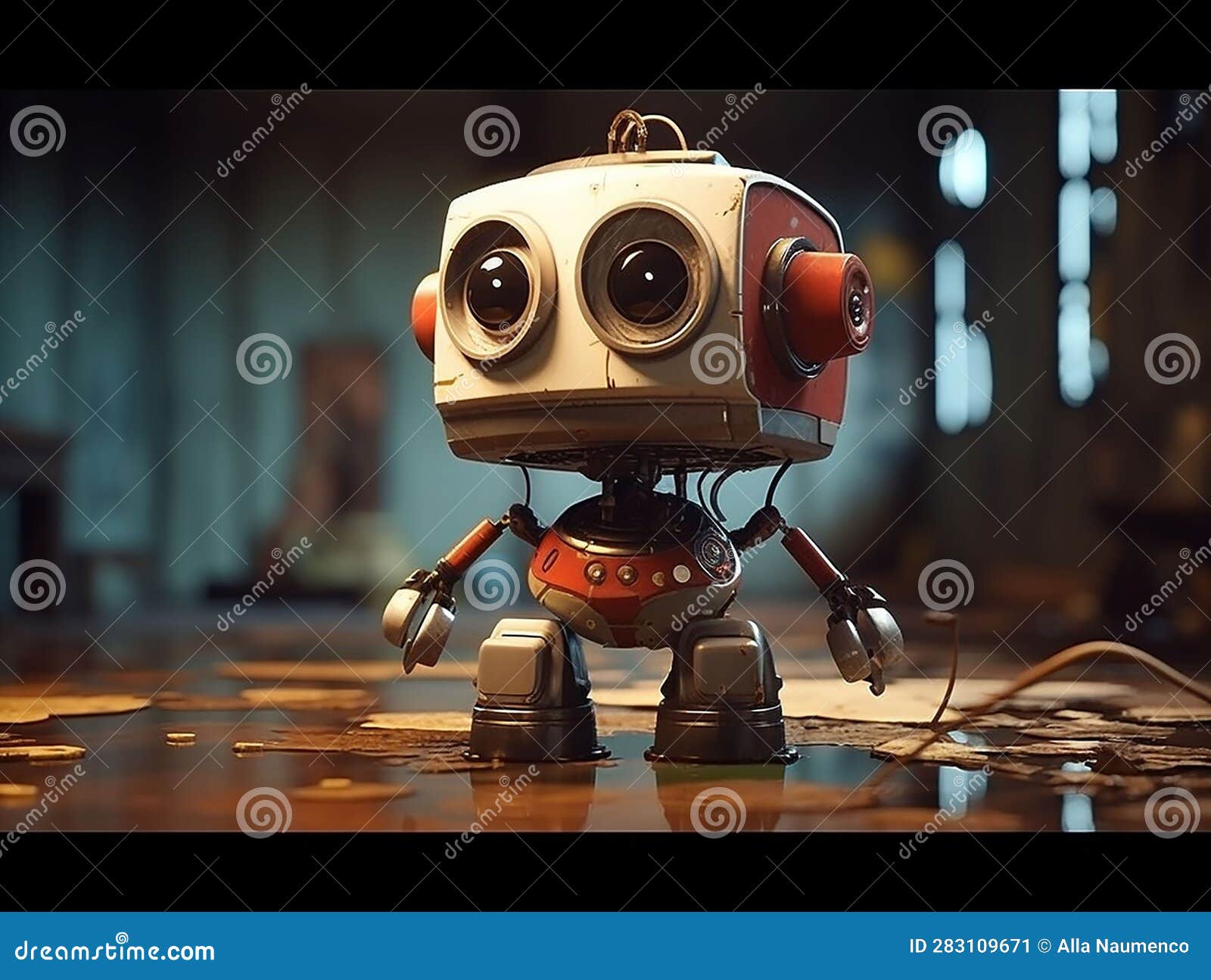 Adorable Animated Discord Robot Stock Illustration - Illustration of ...