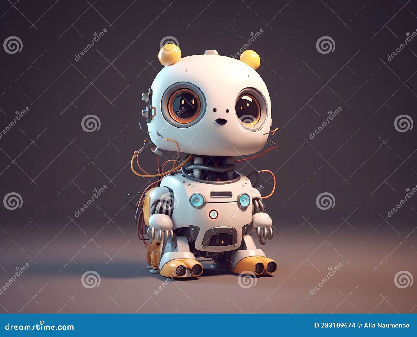 Adorable Animated Discord Robot. Generative Ai Stock Illustration ...