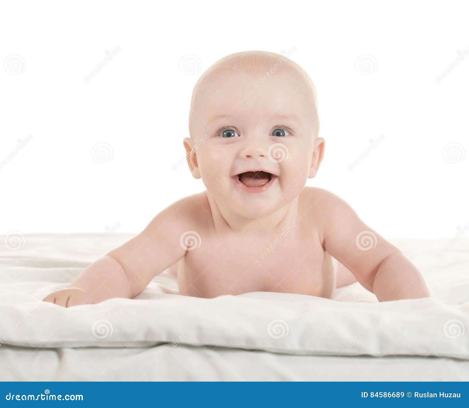 Adorable Baby Boy on Blanket Stock Image - Image of person, funny: 84586689