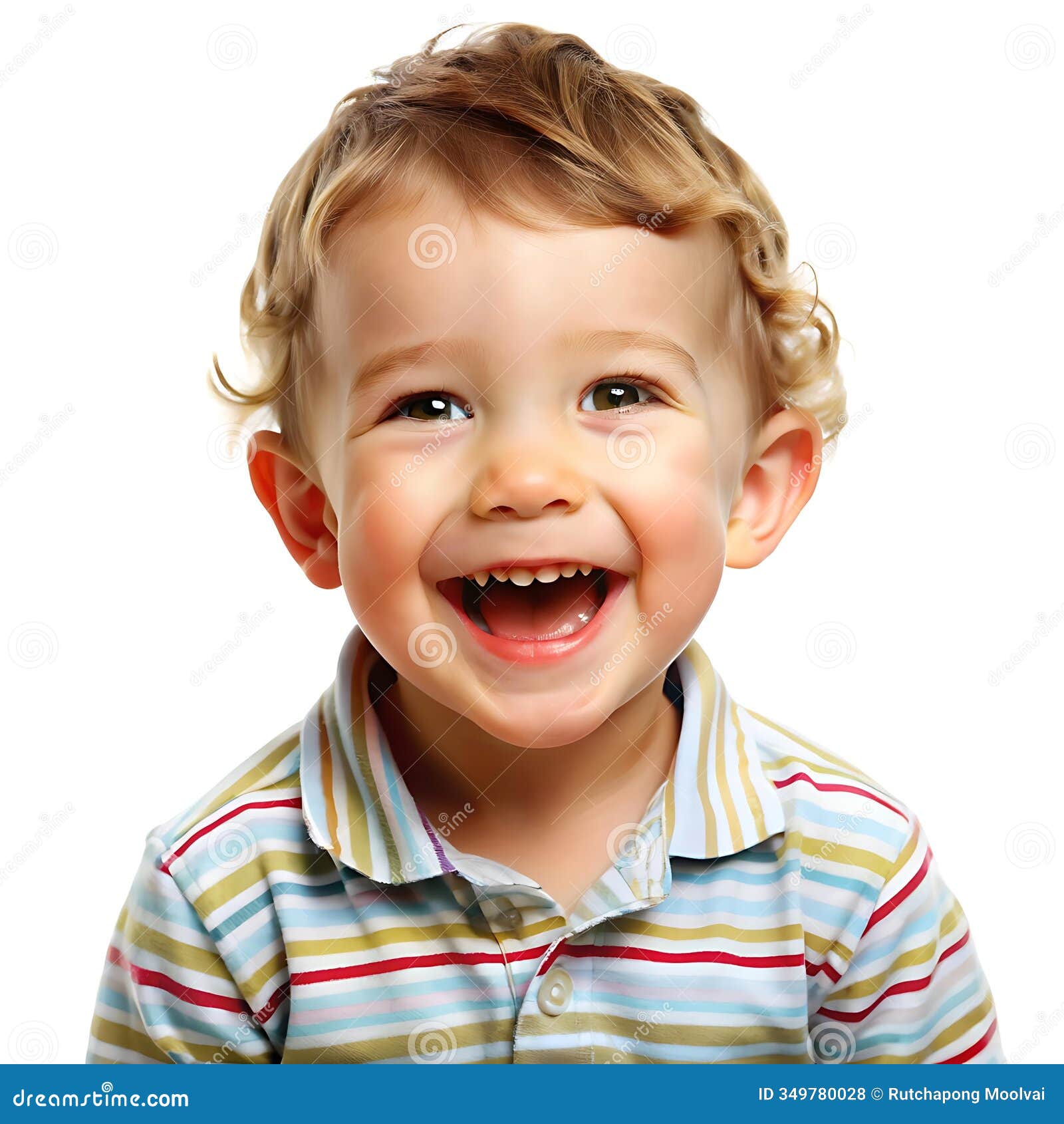 Adorable Baby Boy Smiling with Big Teeth Stock Illustration ...