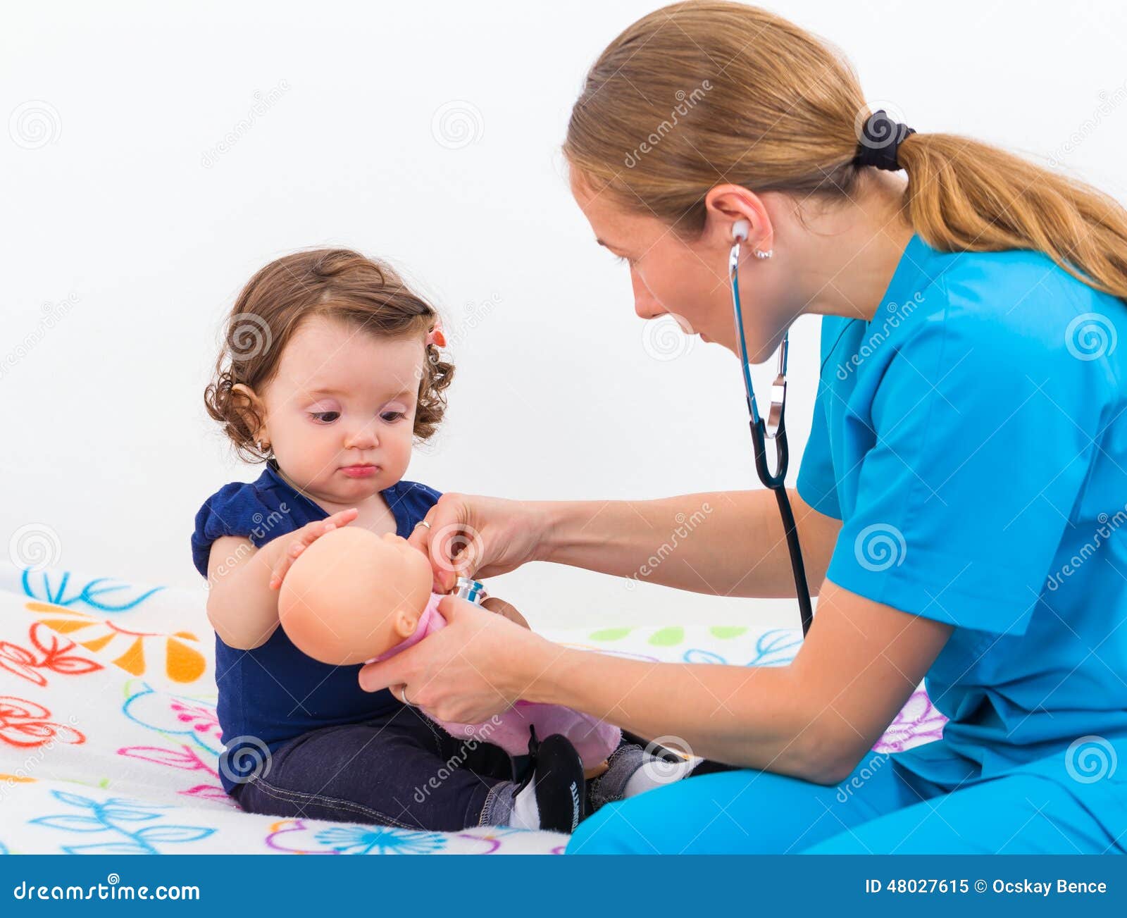 Adorable Baby at the Doctor Stock Image - Image of beautiful, friendly ...