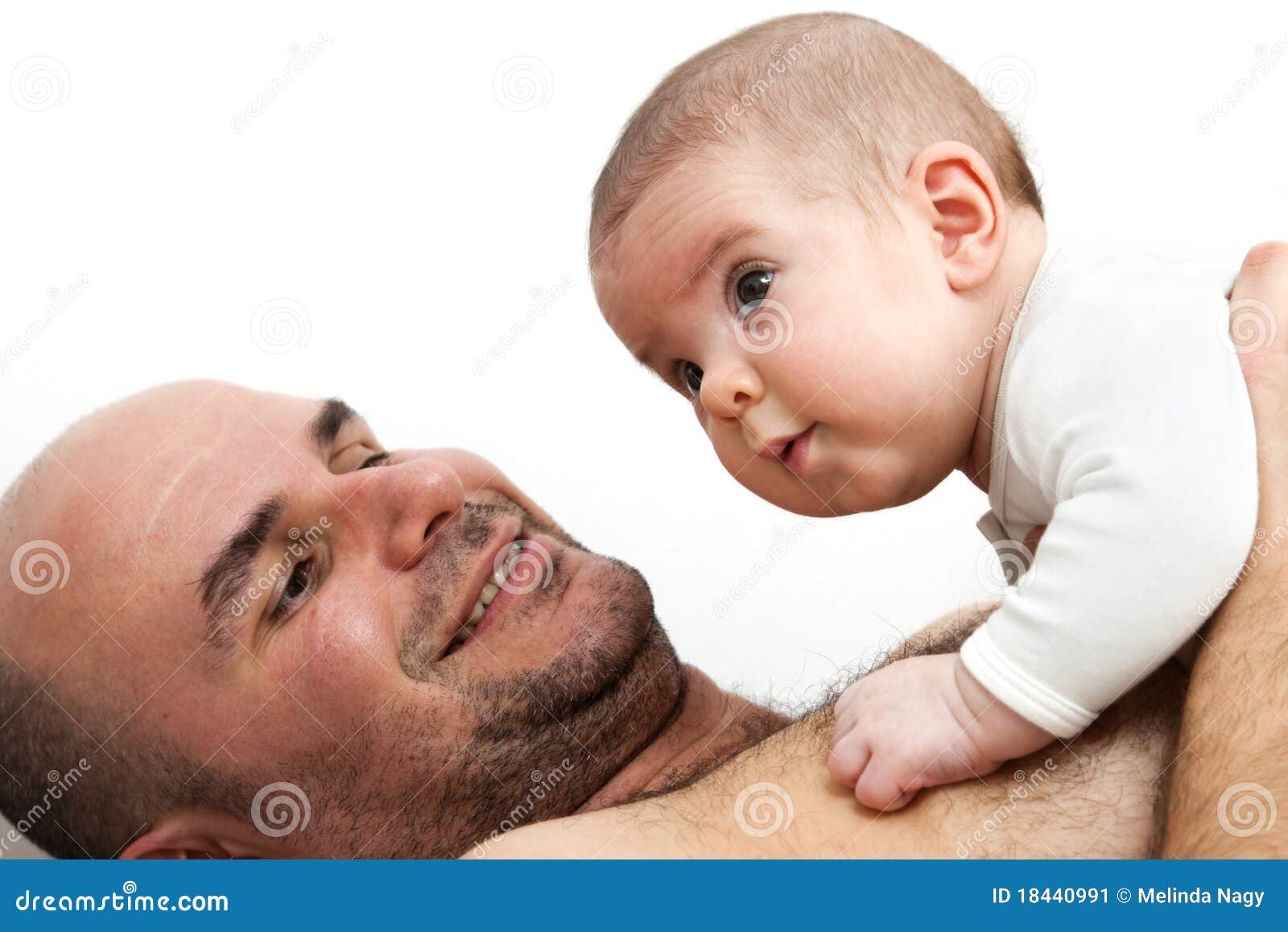 Adorable baby with father stock image. Image of caucasian - 18440991