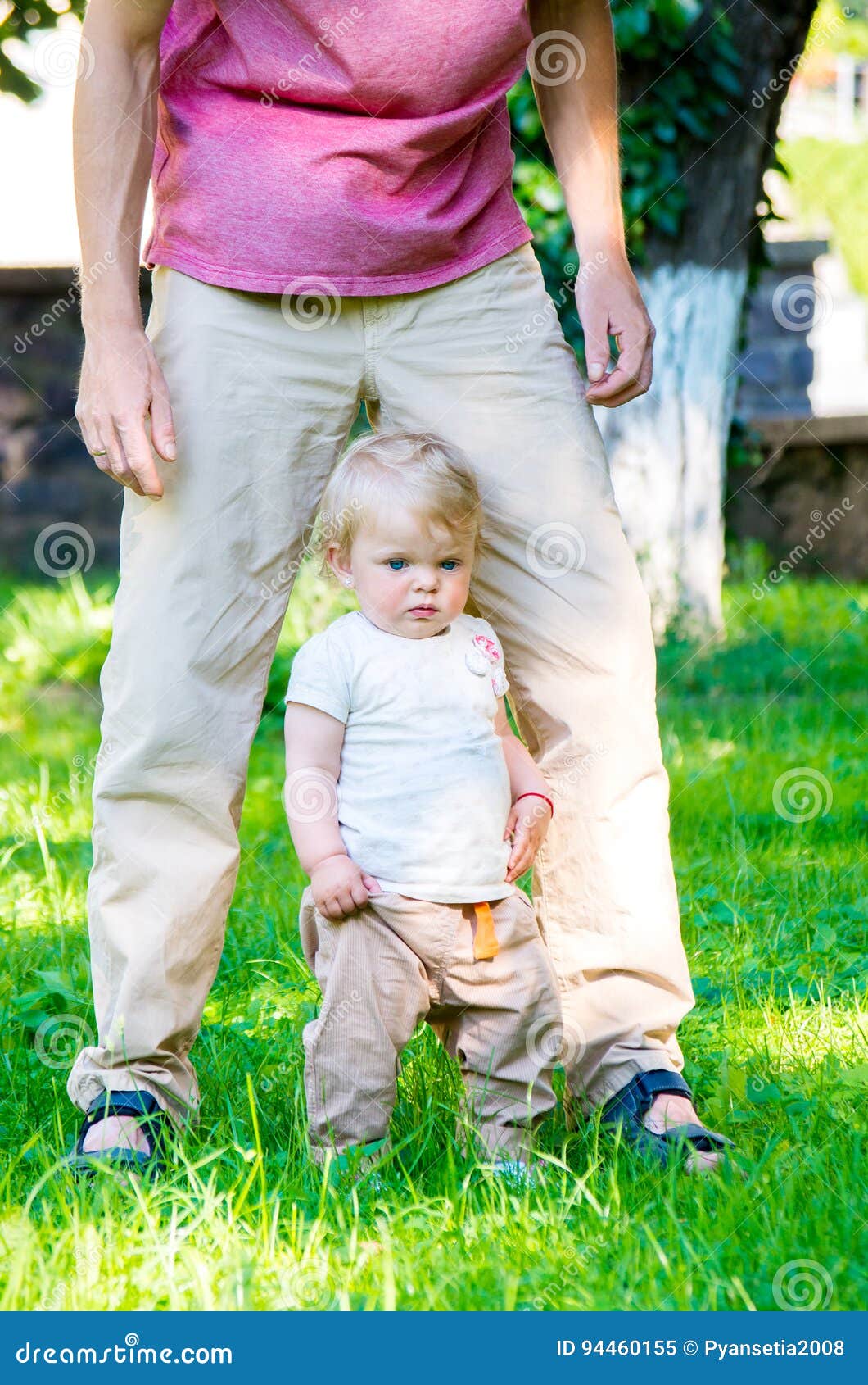 Adorable Baby Girl Making First Steps Stock Image - Image of moment ...