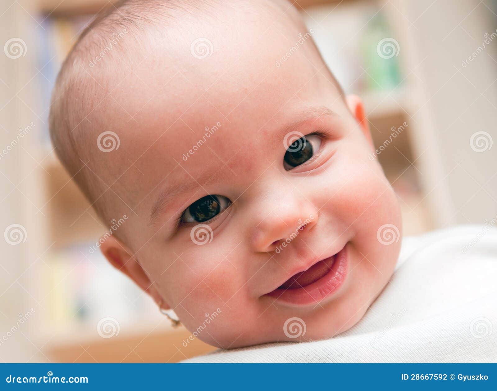 Adorable Baby Girl Smiling stock photo. Image of adorable - 28667592