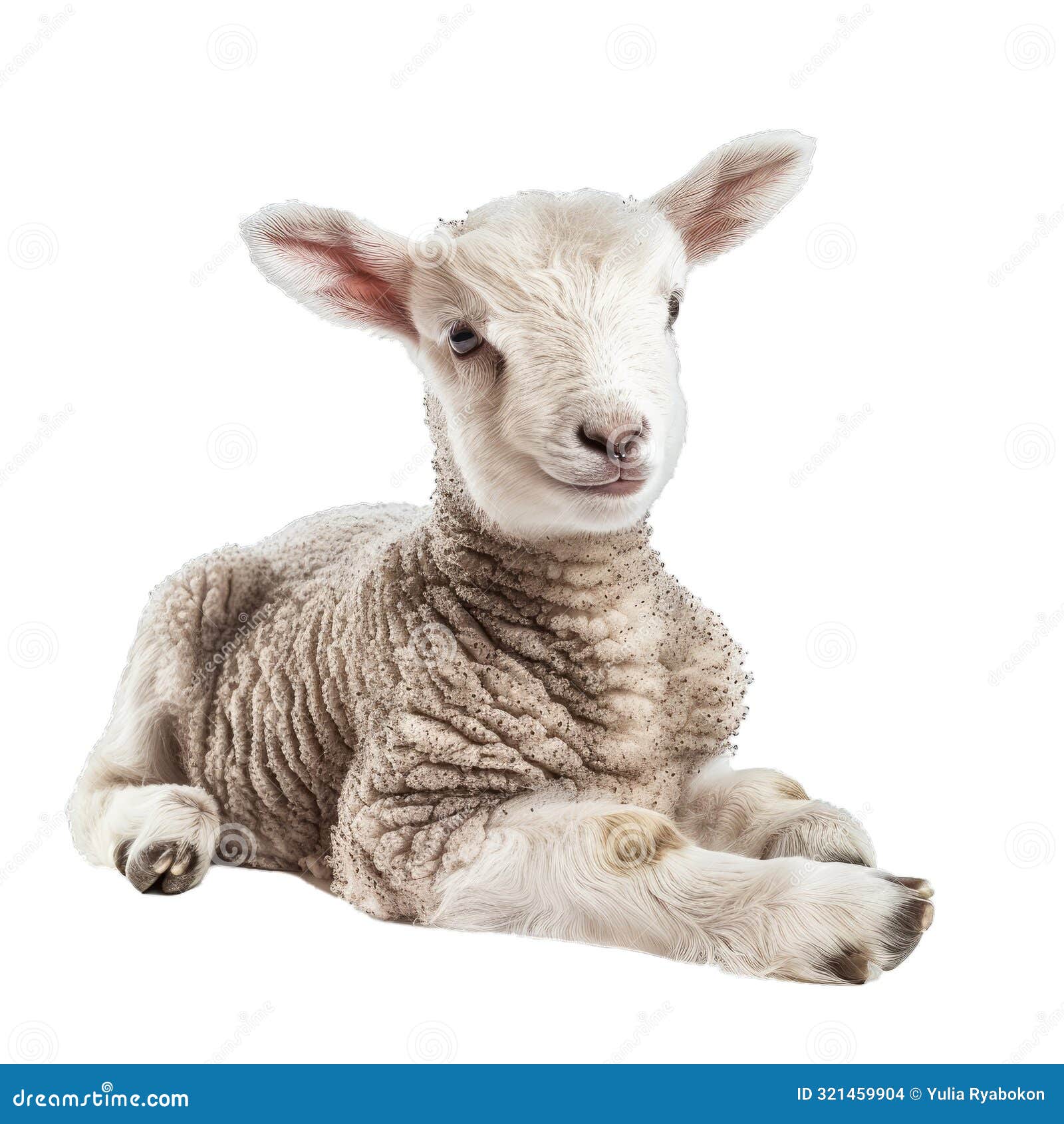 Adorable Baby Lamb on Transparent Background Stock Photo - Image of ...