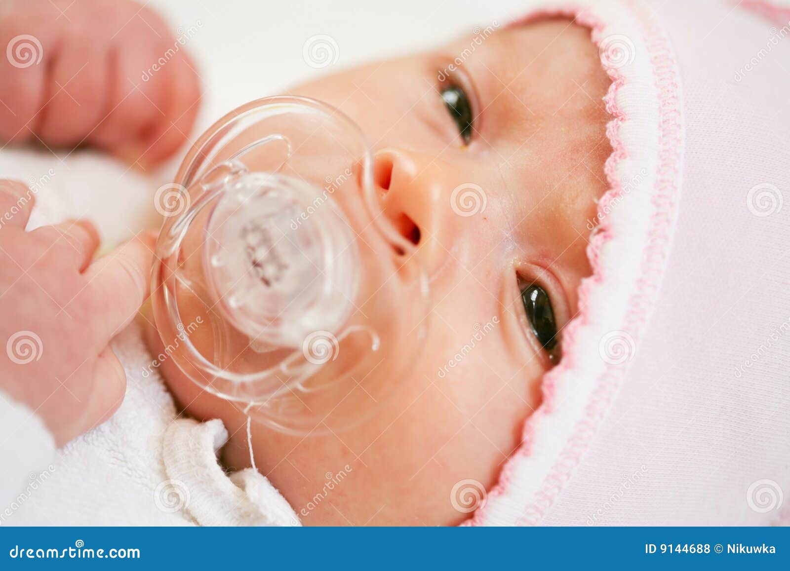 Adorable Baby with Pacifier Stock Photo - Image of life, healthy: 9144688