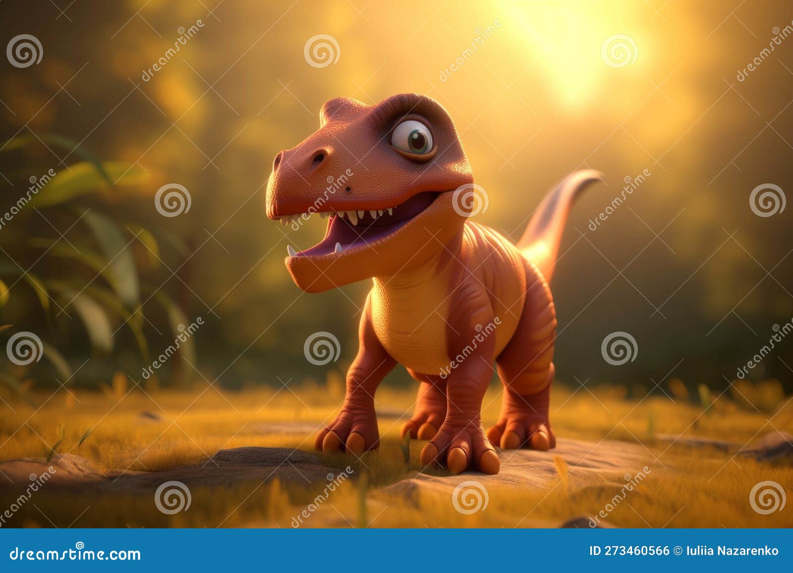 Adorable Baby T-Rex Portrait. AI Generated Stock Illustration ...