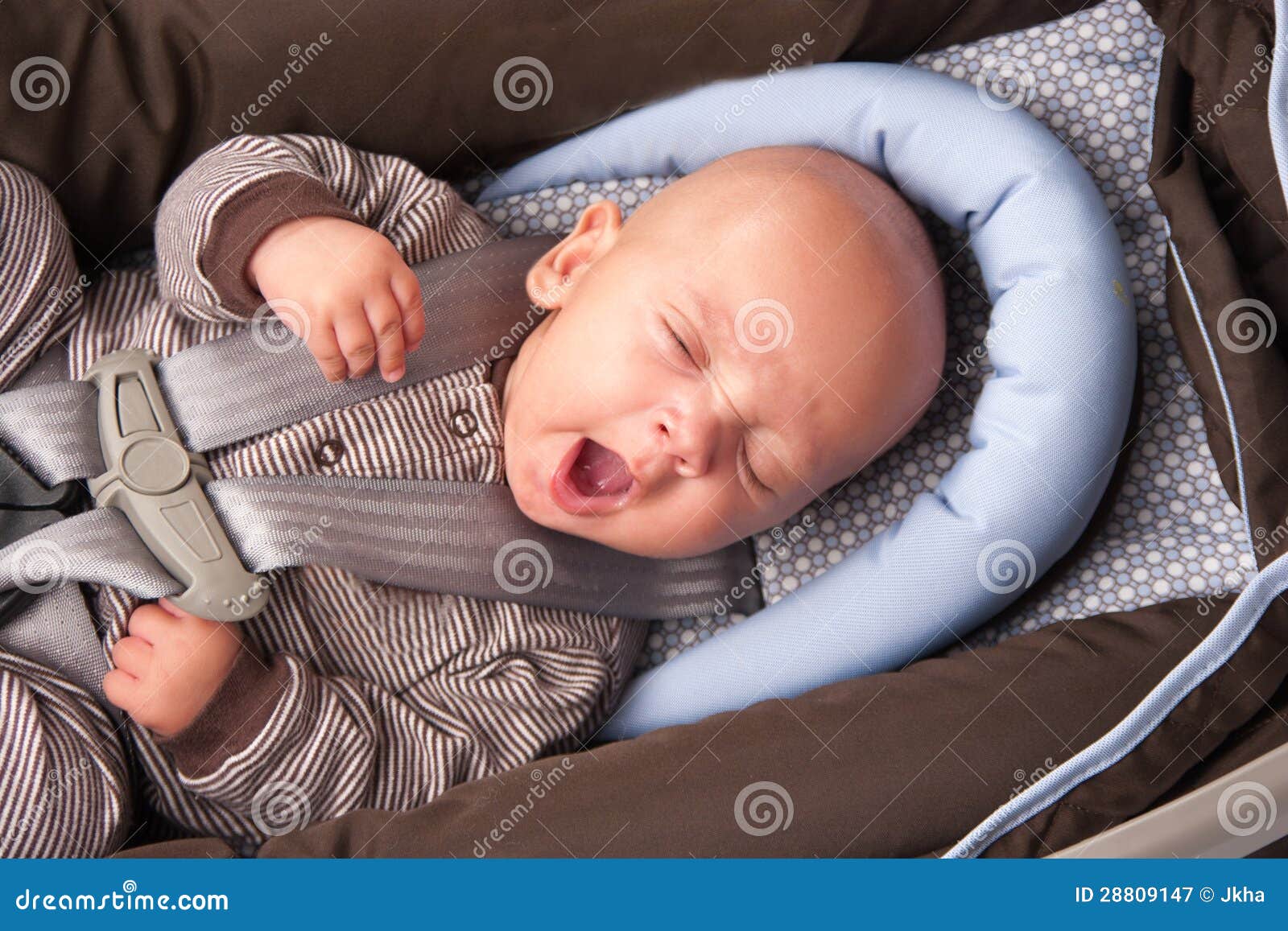 Adorable Baby Yawning stock image. Image of healthy, hands - 28809147