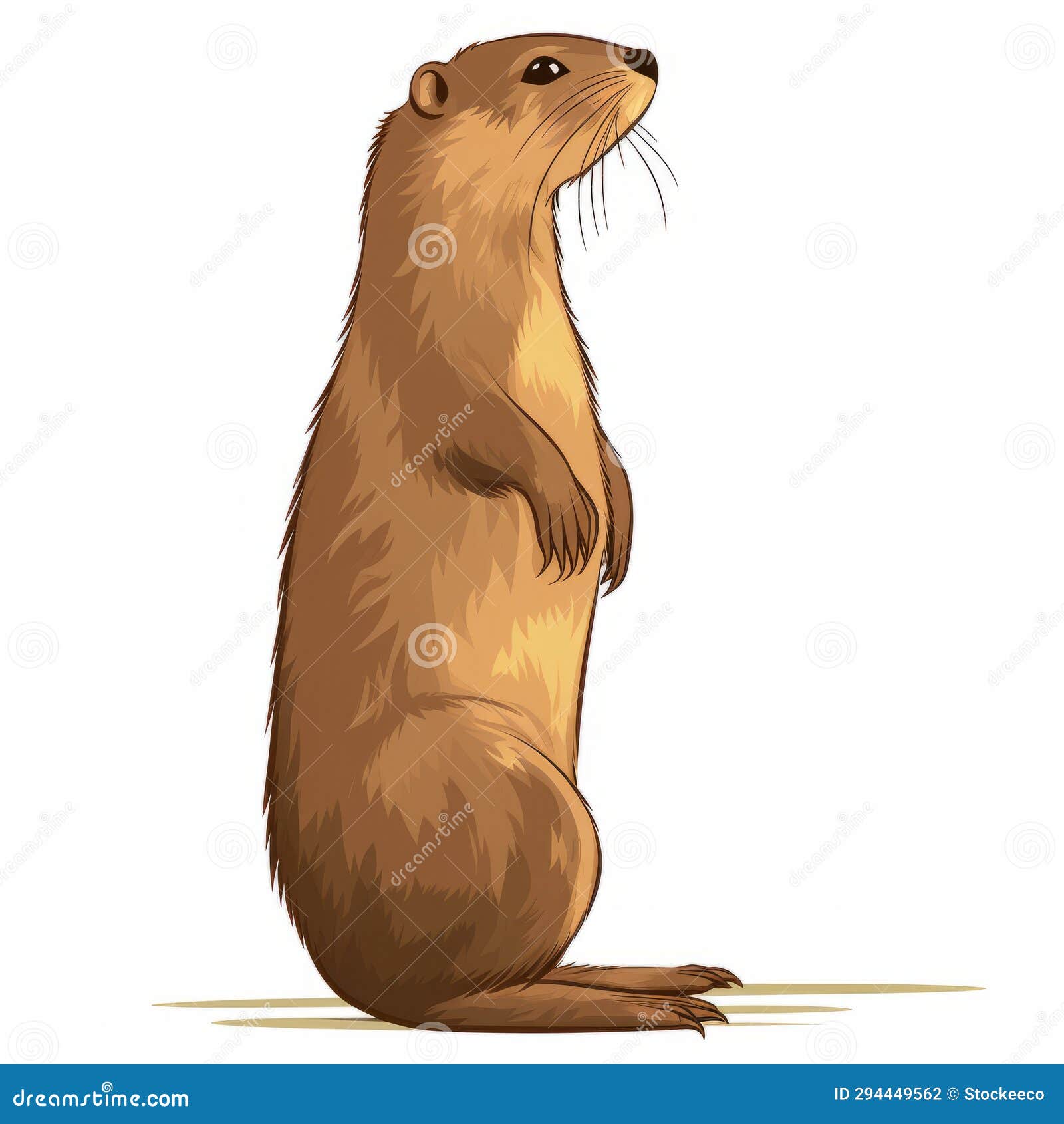 Adorable Beaver Silhouette: Realistic Stylized Illustration Stock ...