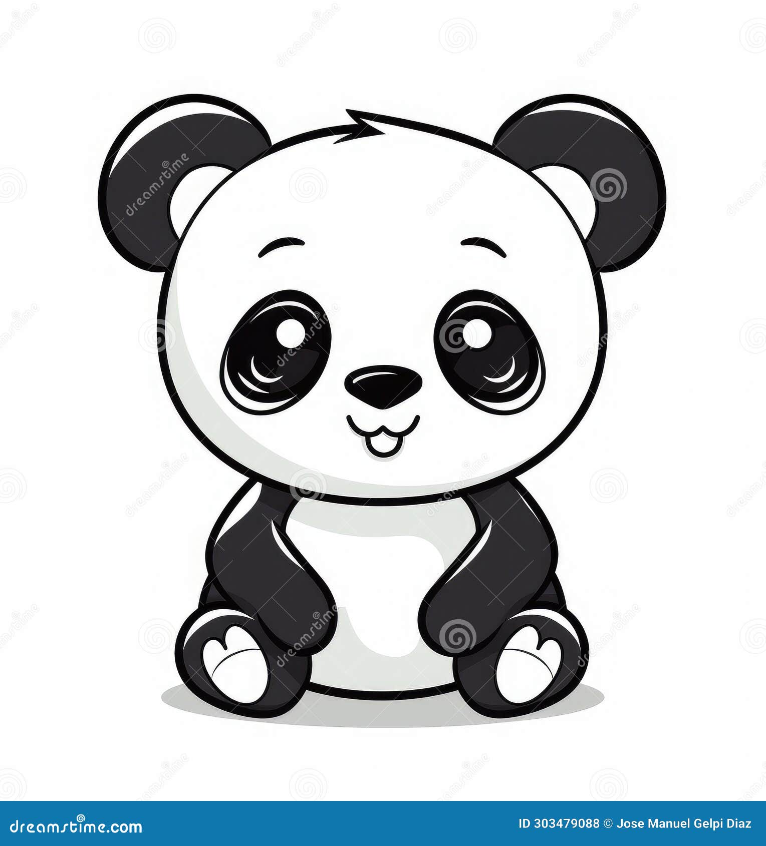 Adorable Black & White Panda Bear with Expressive Eyes in Nature ...