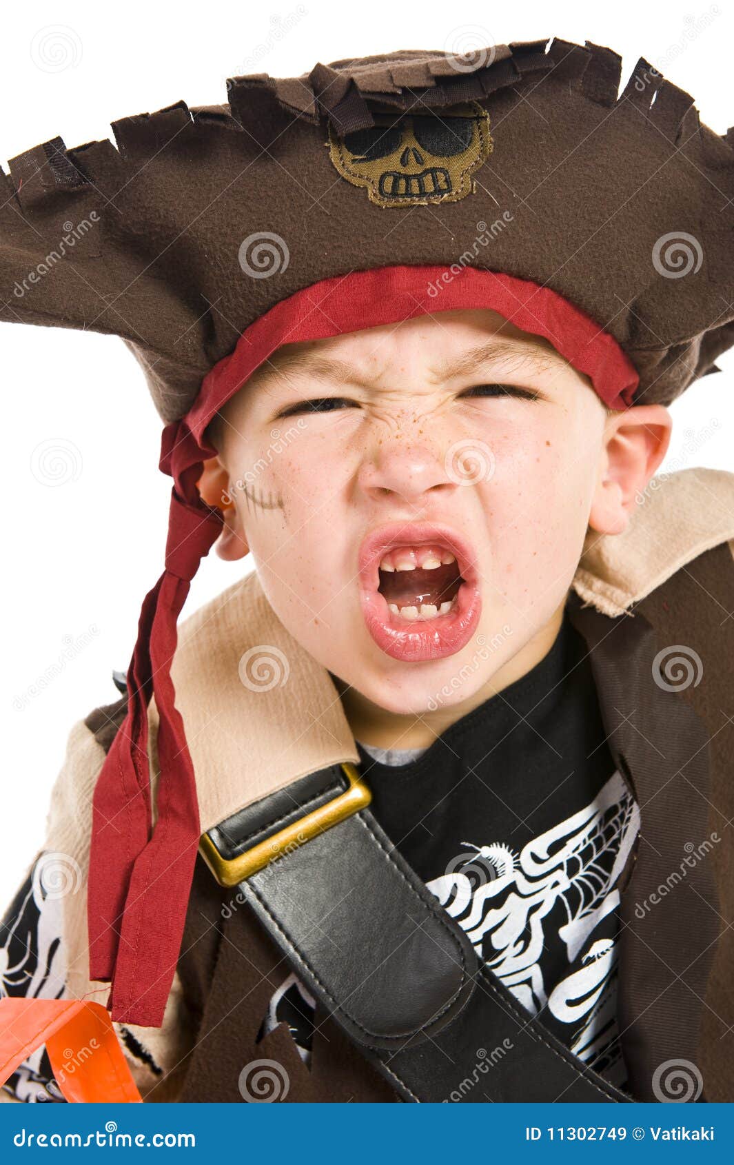Adorable Boy in Pirate Costume Stock Image - Image of face, crocodile ...
