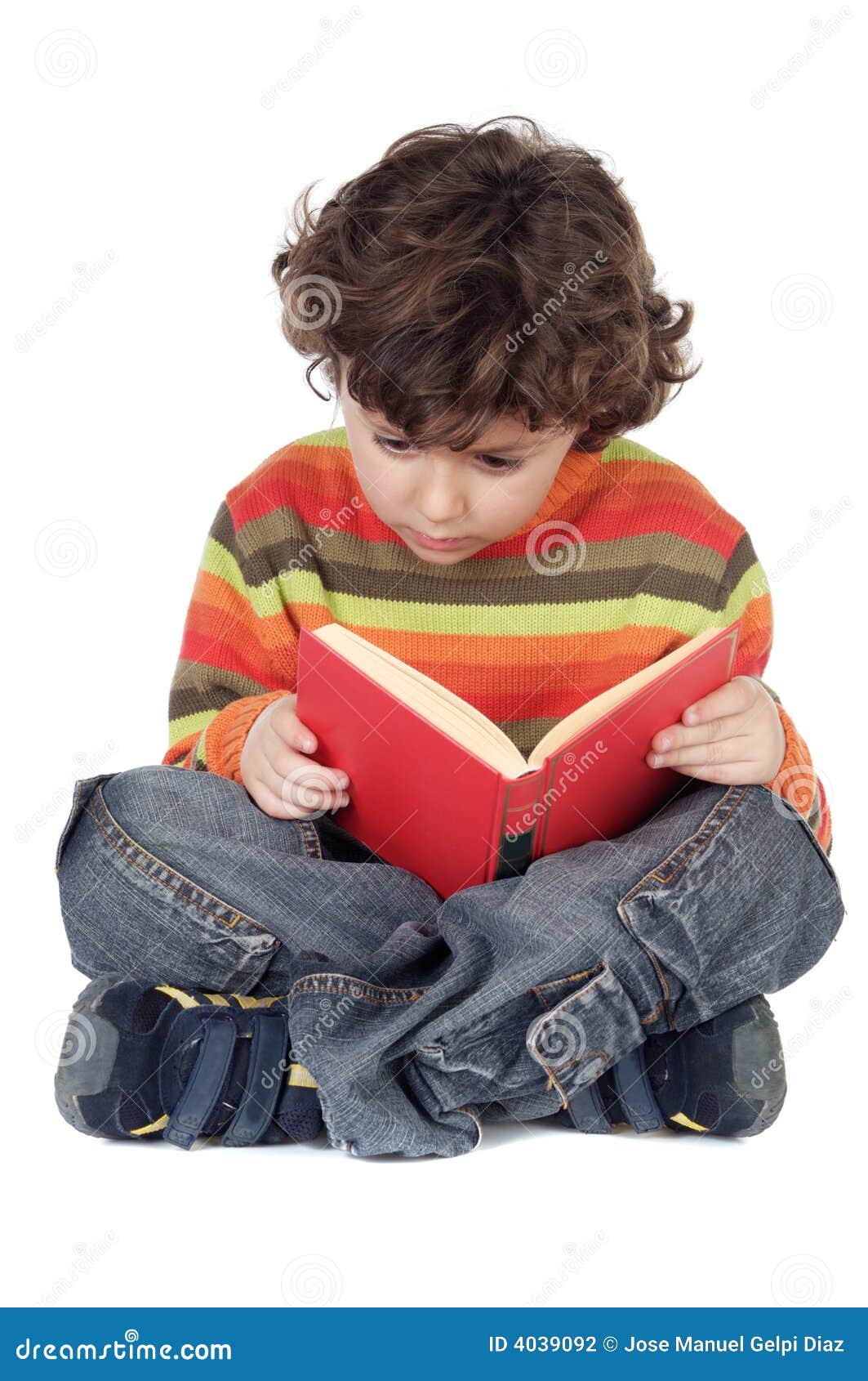 Adorable boy studying stock photo. Image of people, childhood - 4039092