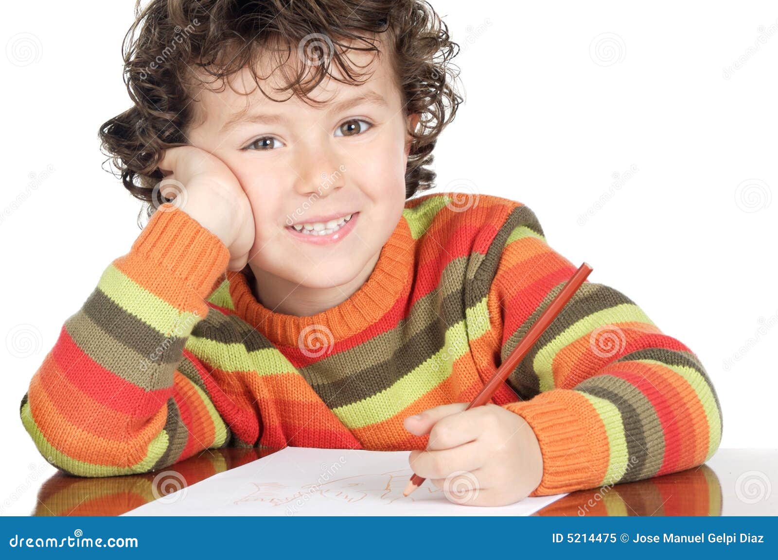 Adorable boy studying stock image. Image of blond, adorable - 5214475