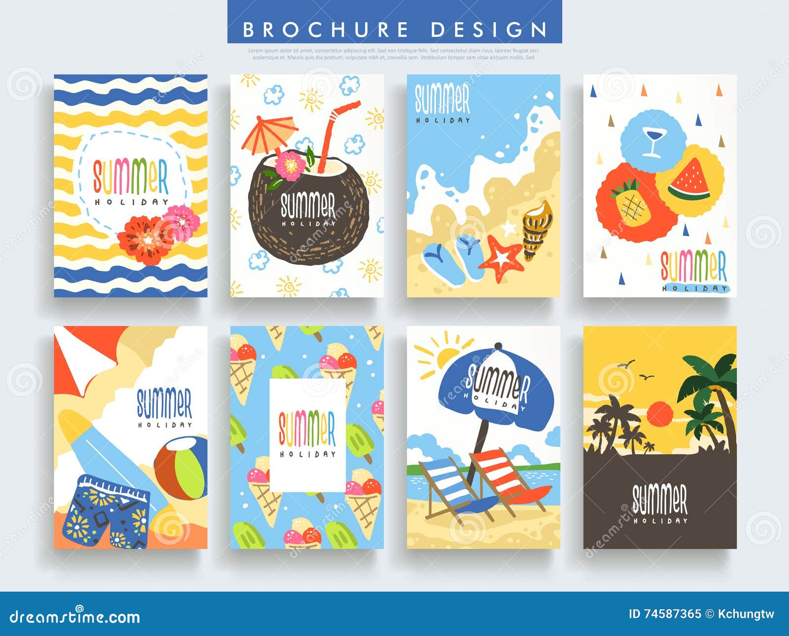 Adorable brochure template stock vector. Illustration of promote - 74587365