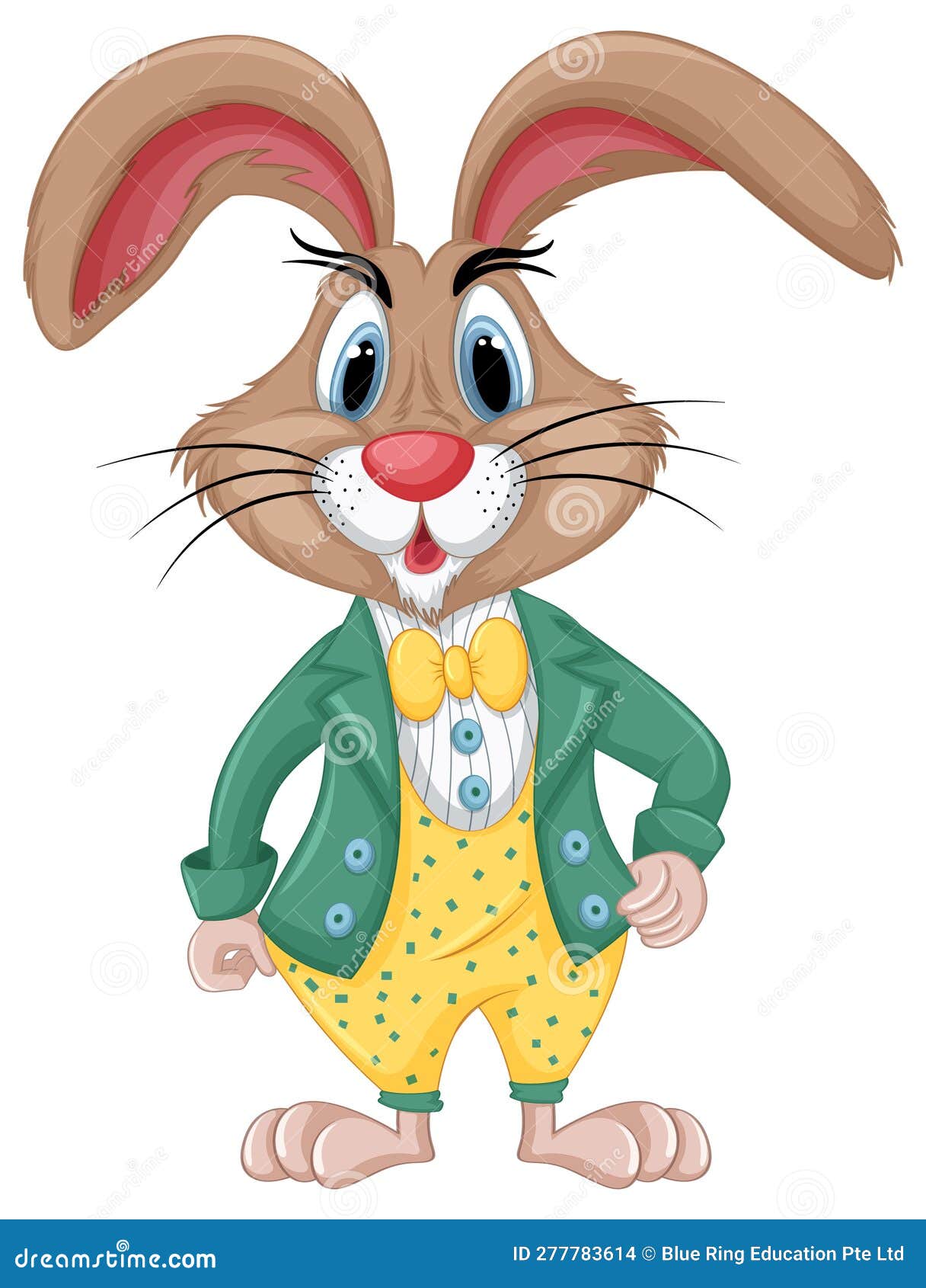Adorable Brown Rabbit in a Suit Stock Vector - Illustration of mammal ...