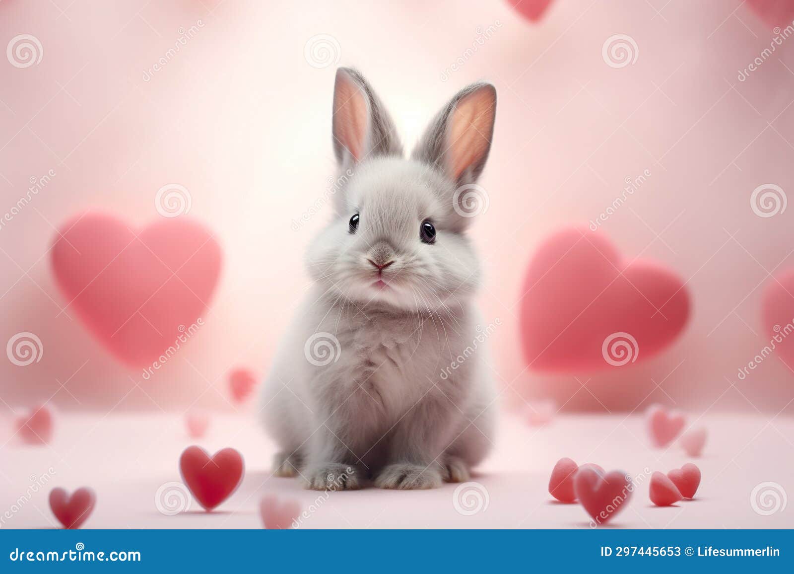 Adorable Bunny with Heart, Perfect for Valentine S Stock Illustration ...