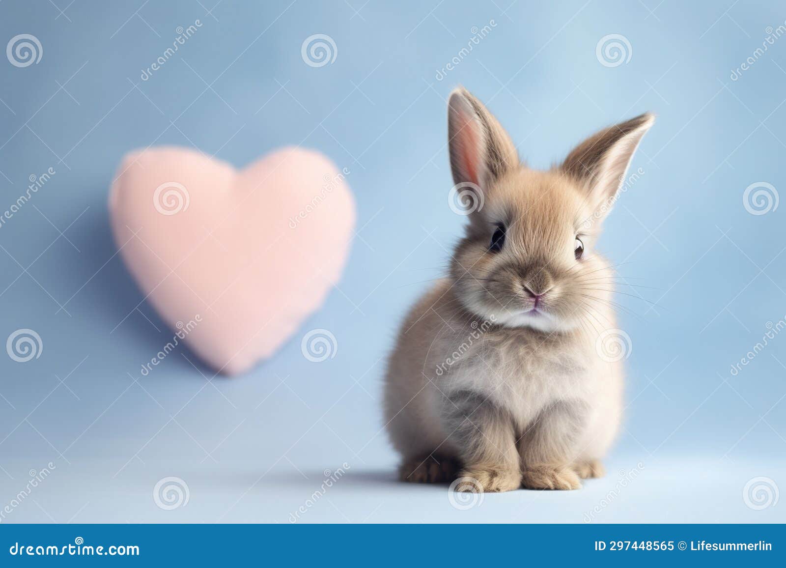 Adorable Bunny with Heart, Perfect for Valentine S Stock Image - Image ...