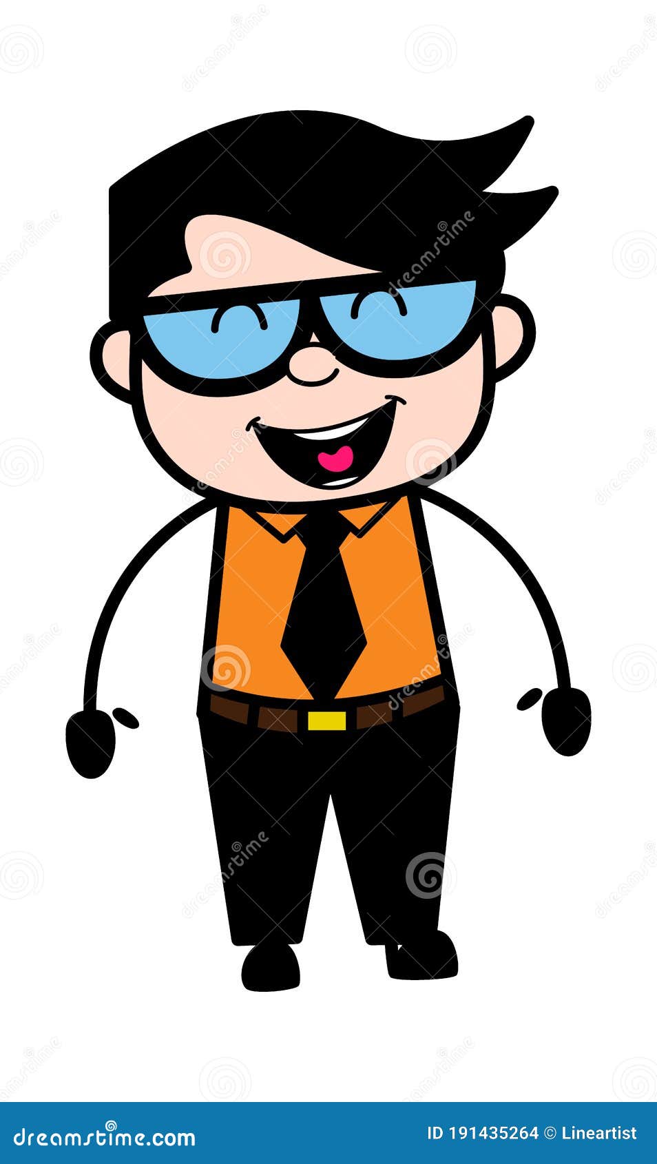 Adorable Businessman Cartoon Stock Illustration - Illustration of happy ...