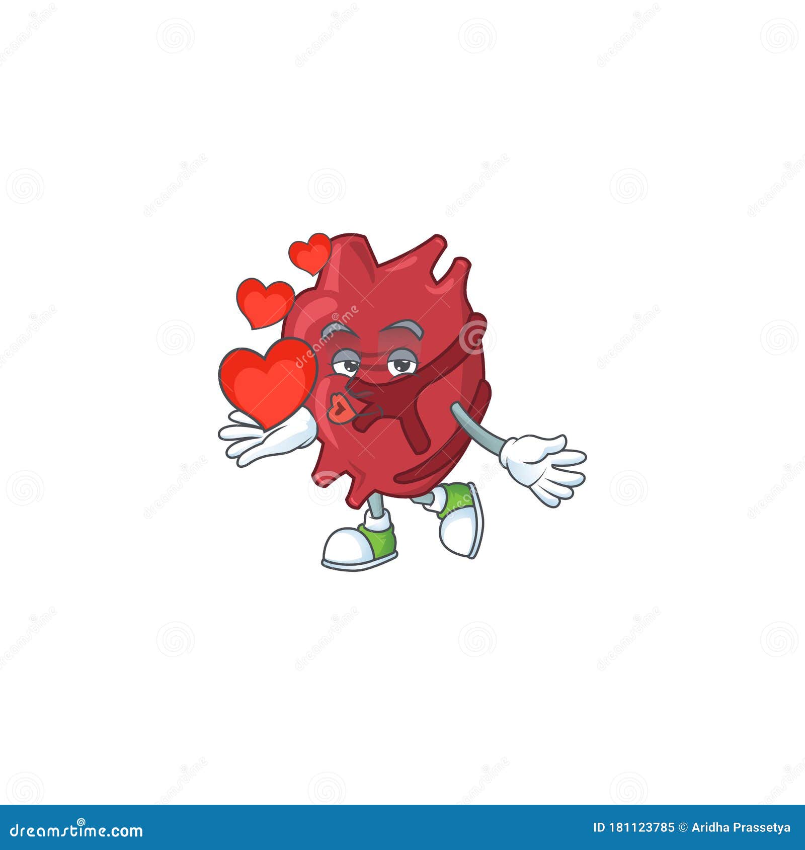 An Adorable Cartoon Design of Heart Holding Heart Stock Vector ...