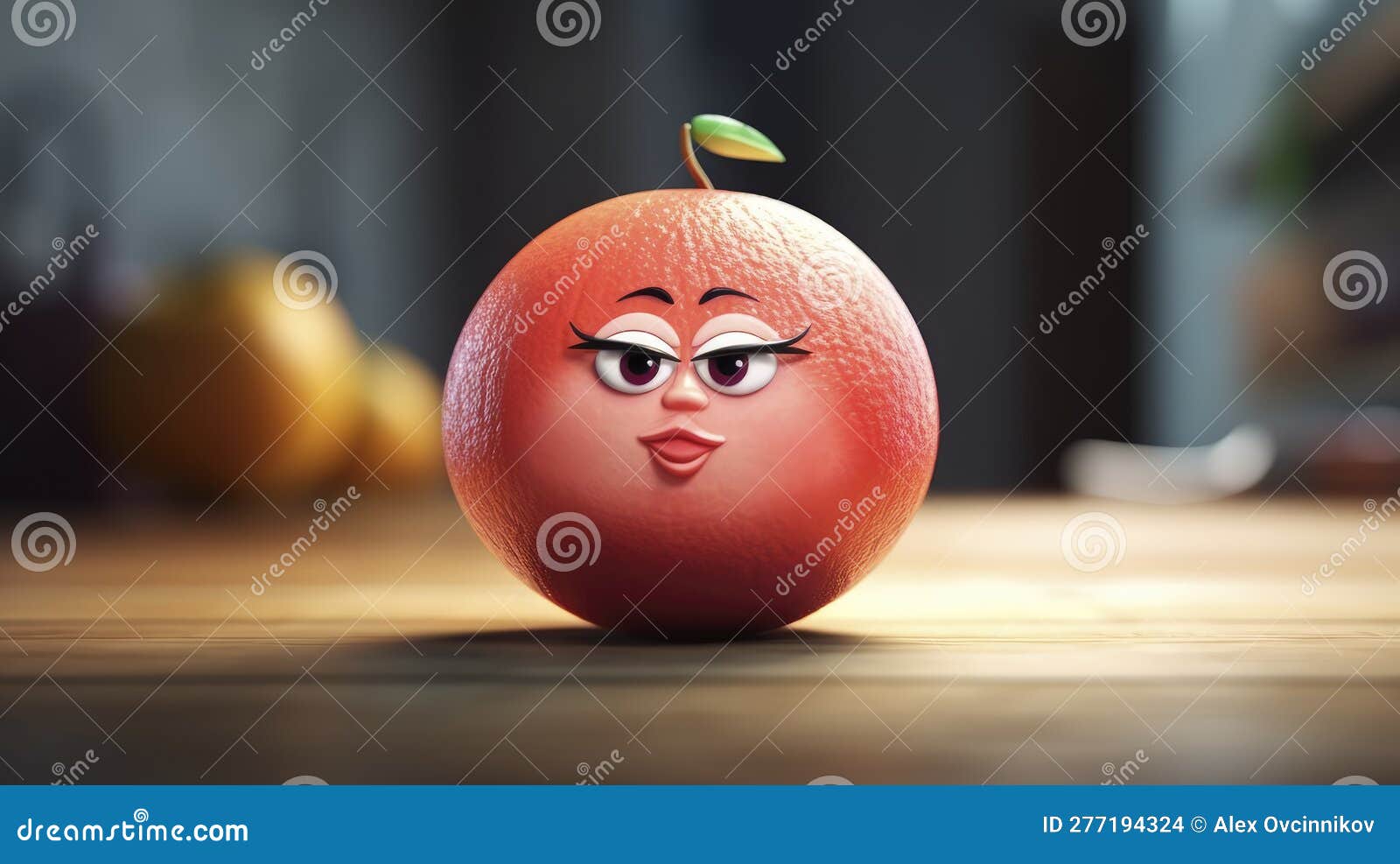 Adorable Cartoon Grapefruit Character for Your Next Project. Stock ...