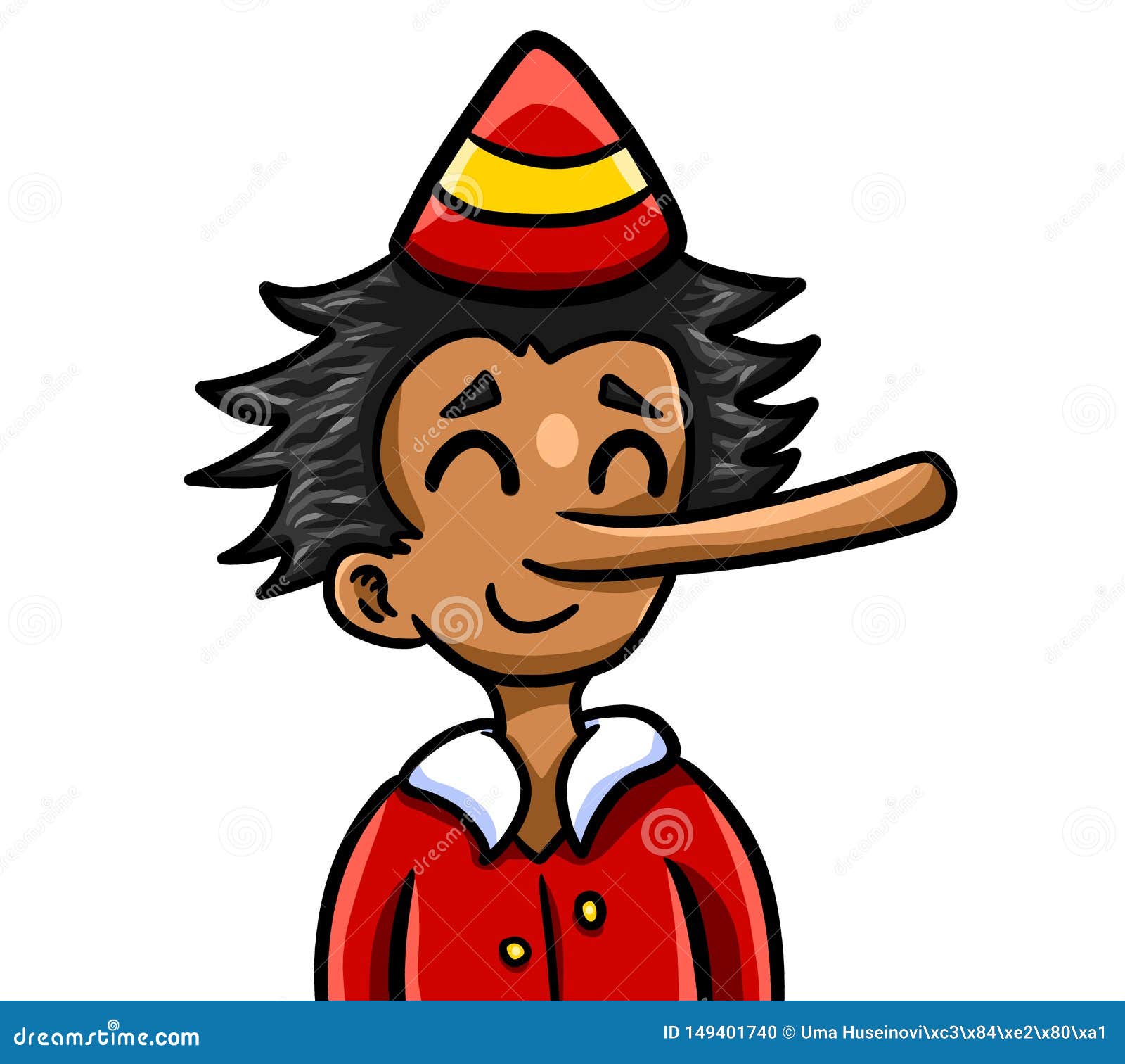 Adorable Cartoon Pinocchio stock illustration. Illustration of graphic ...