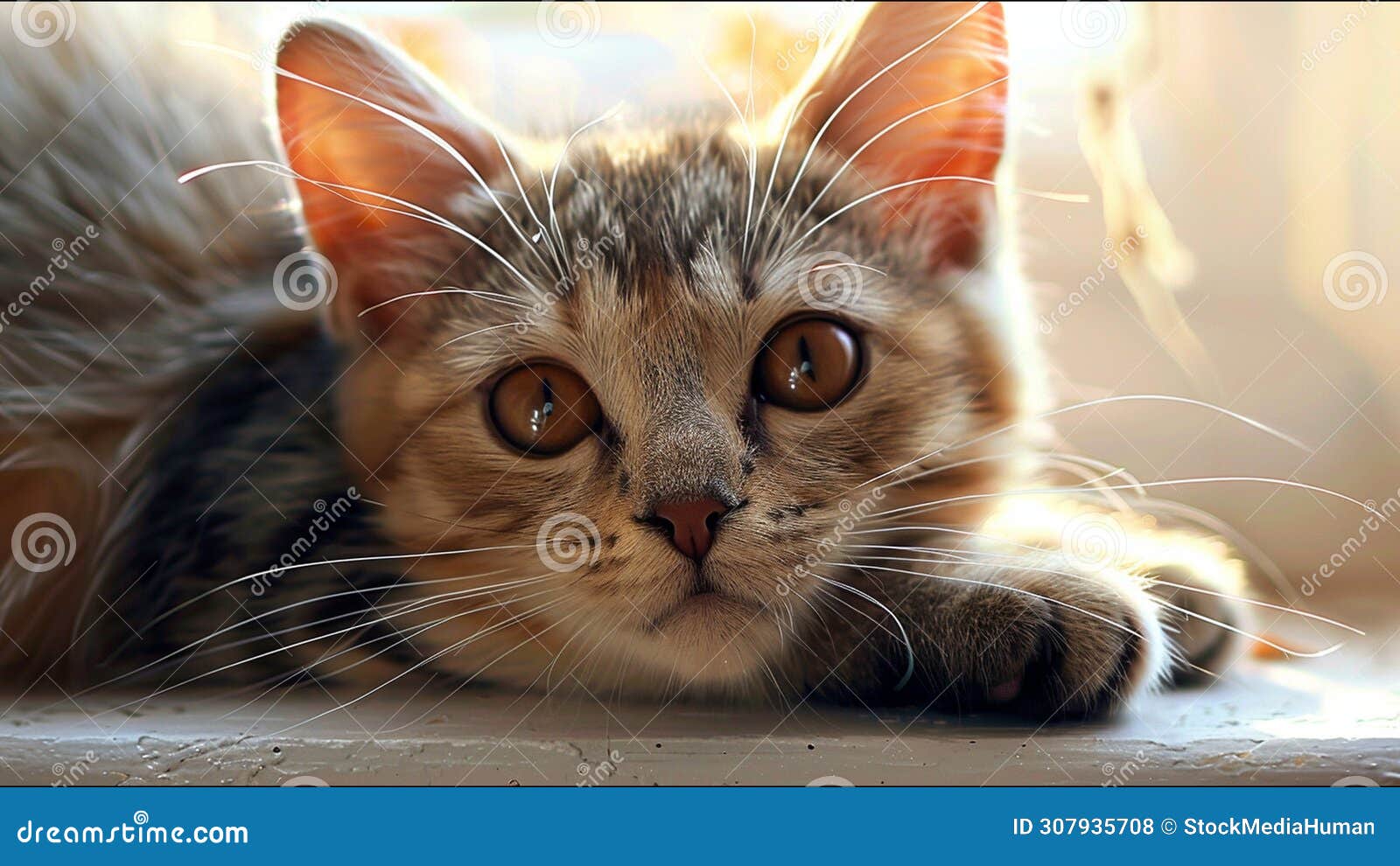 Adorable Cat Cute Kitty Charming Inquisitive Lovable Pet Stock ...