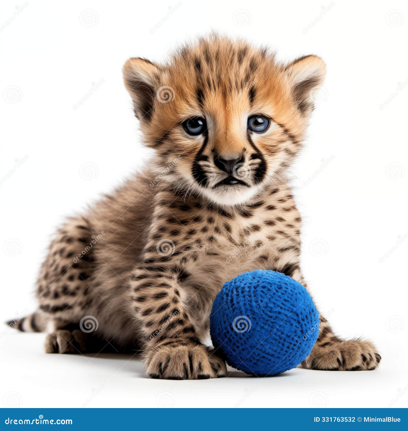 Adorable Cheetah Full Length Background Image On White Stock ...