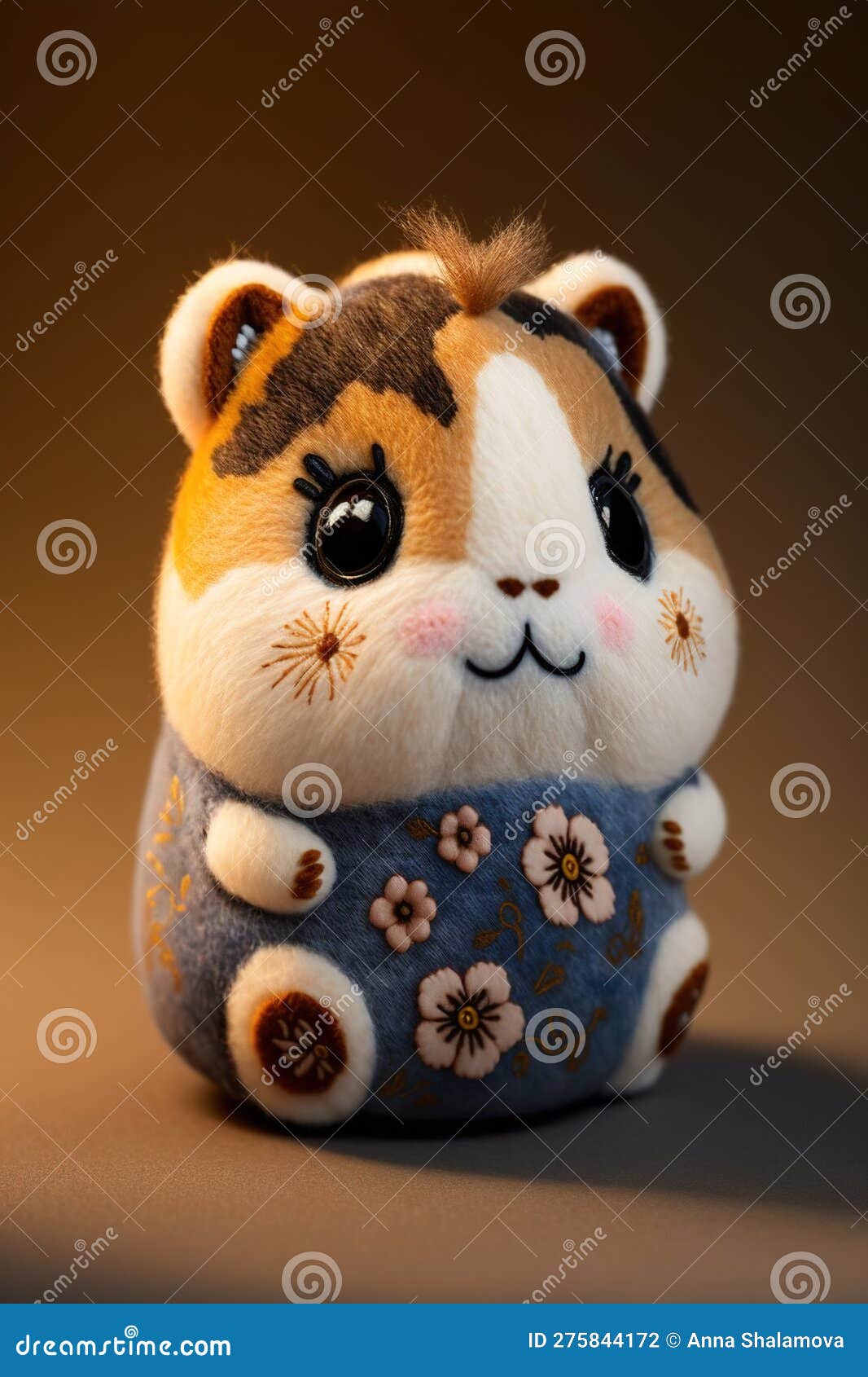 Adorable Chibi Hamster Plush Toy Embroidery. Generative AI Stock ...
