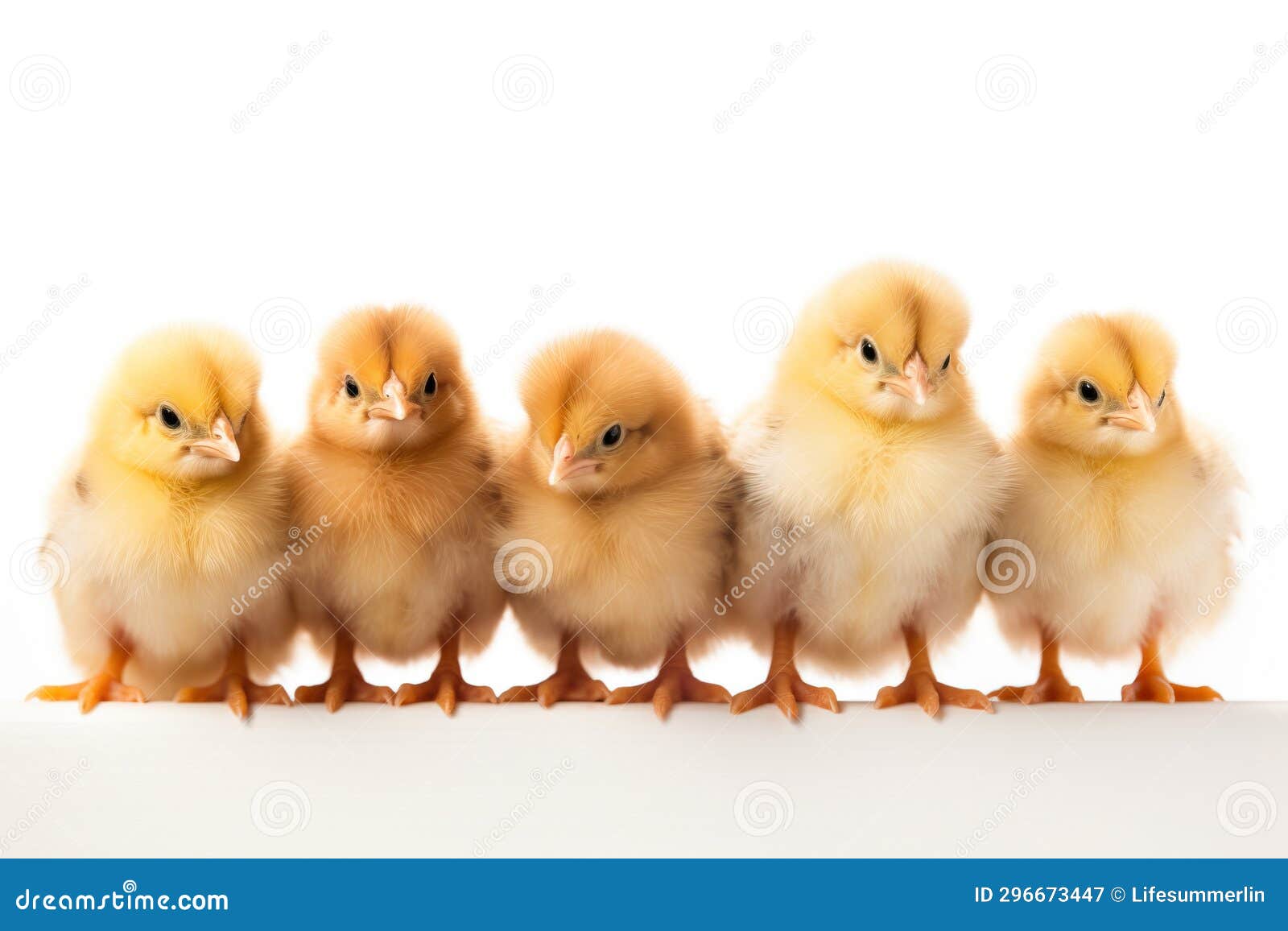 Adorable Chicks Isolated on White Background Stock Image - Image of ...