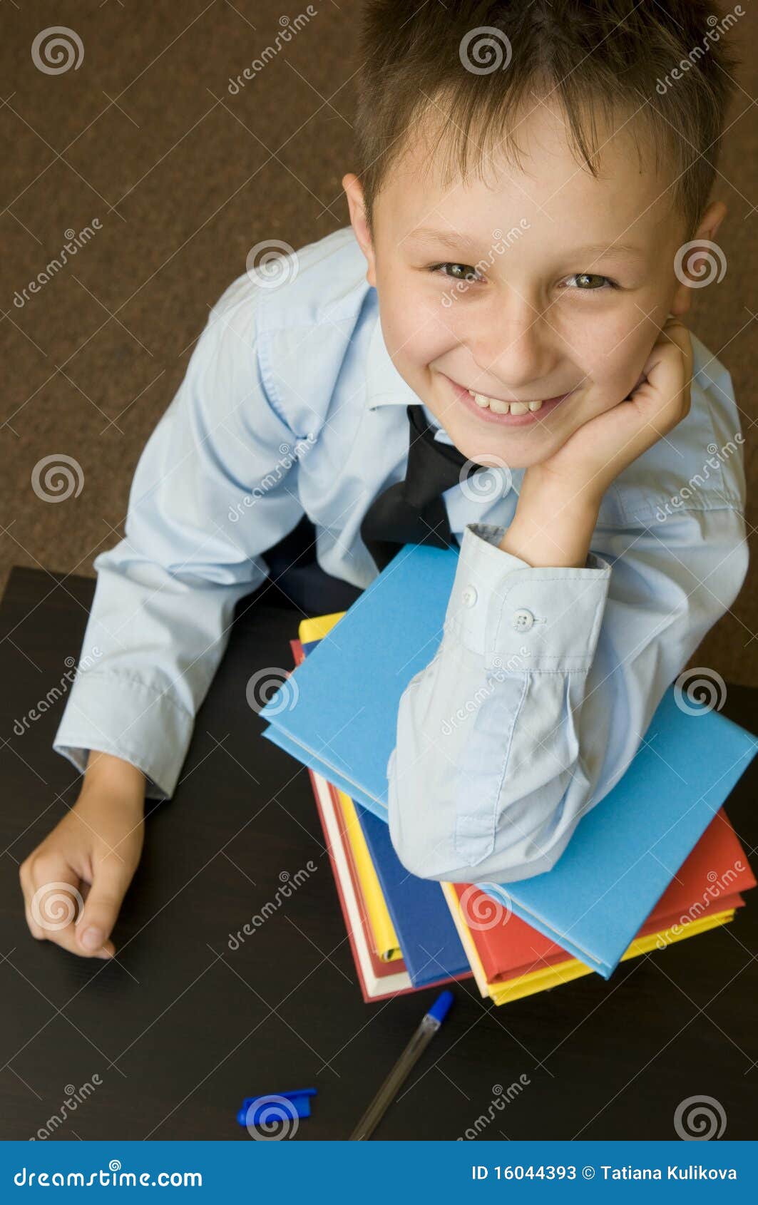 Adorable child with books. stock image. Image of student - 16044393