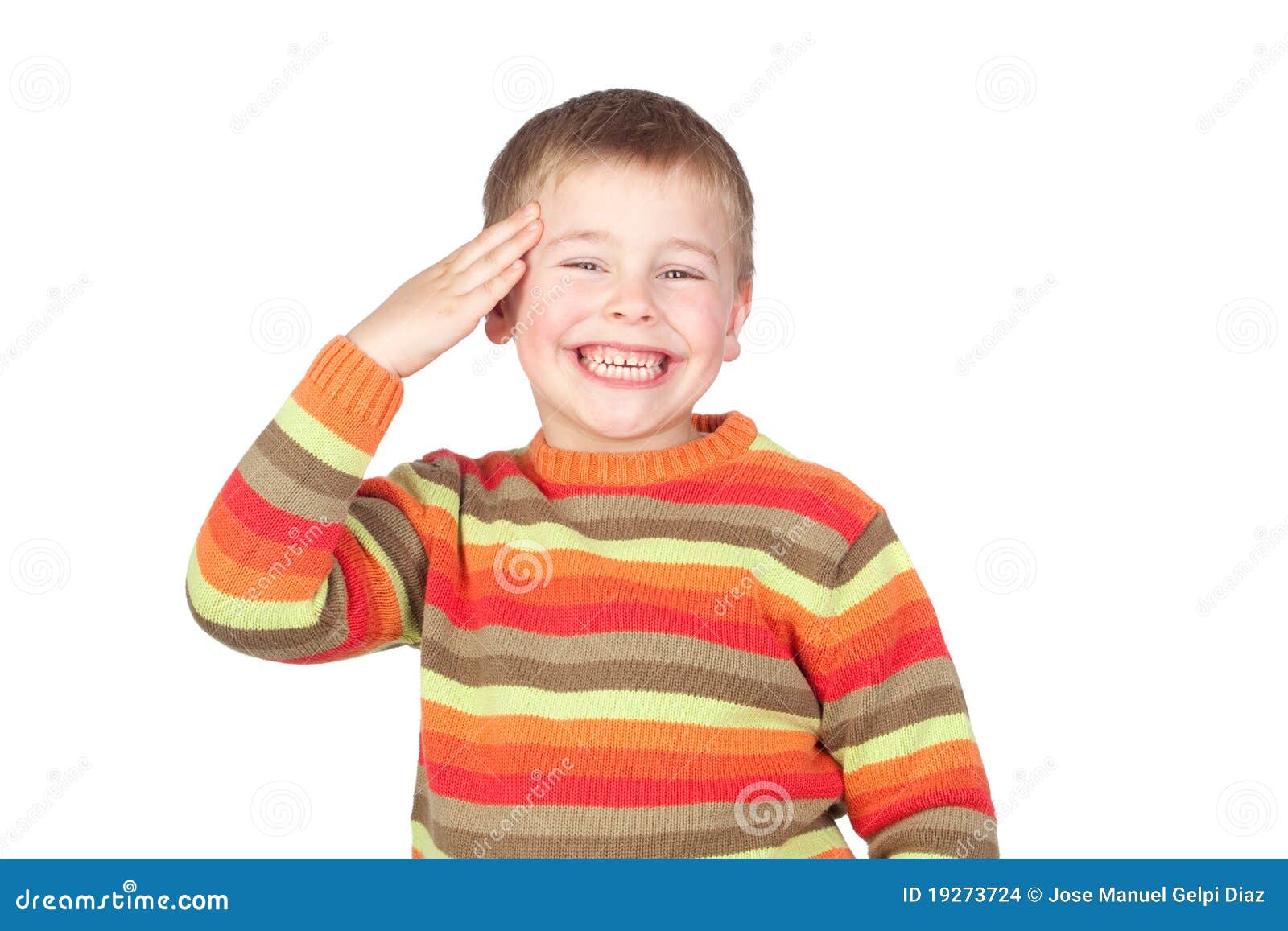 Adorable Child Doing a Military Salute Stock Photo - Image of offspring ...