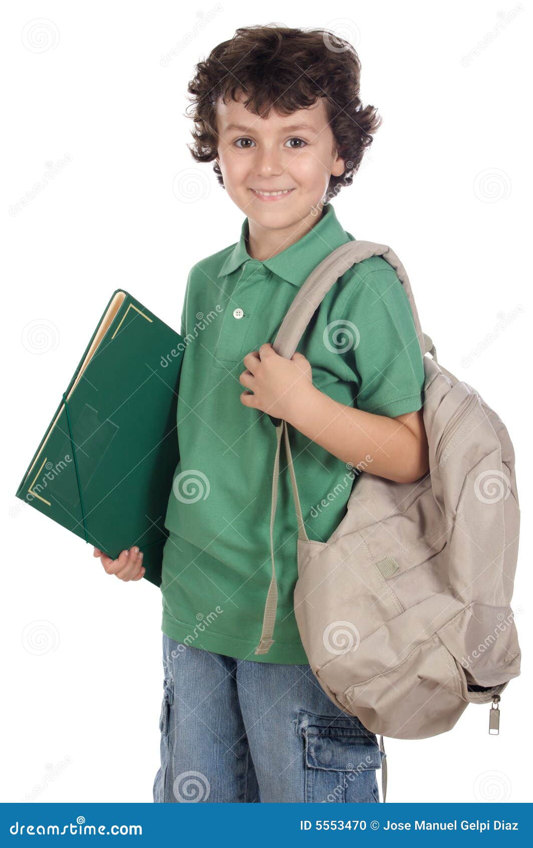 Adorable child student stock photo. Image of person, jeans - 5553470