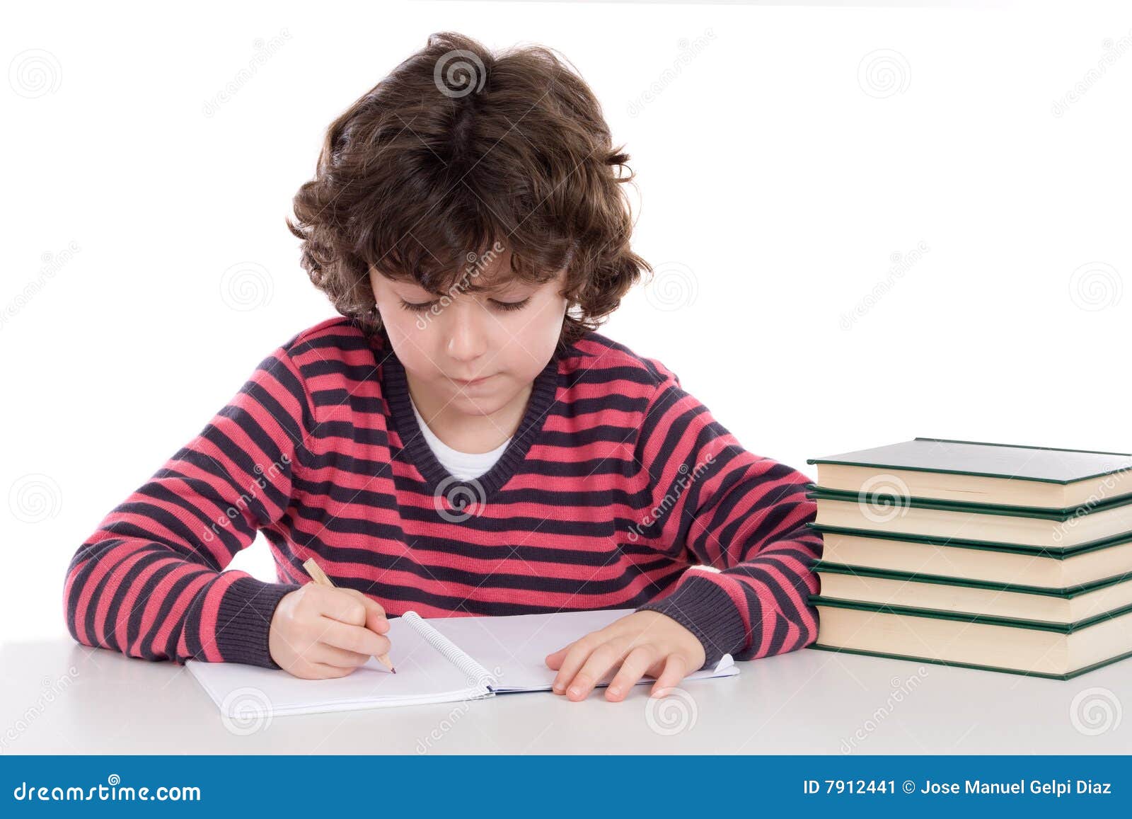 Adorable Child Writing in the School Stock Image - Image of ...