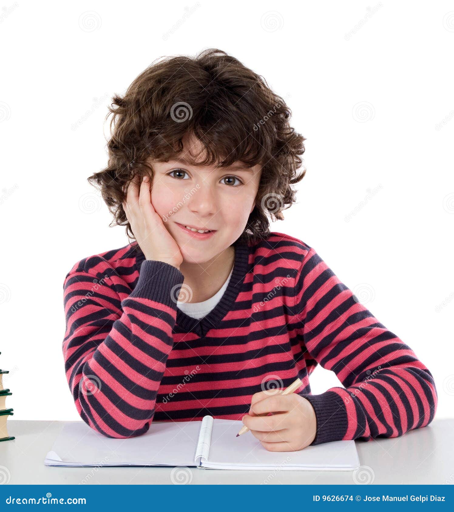 Adorable Child Writing in the School Stock Photo - Image of joyful ...