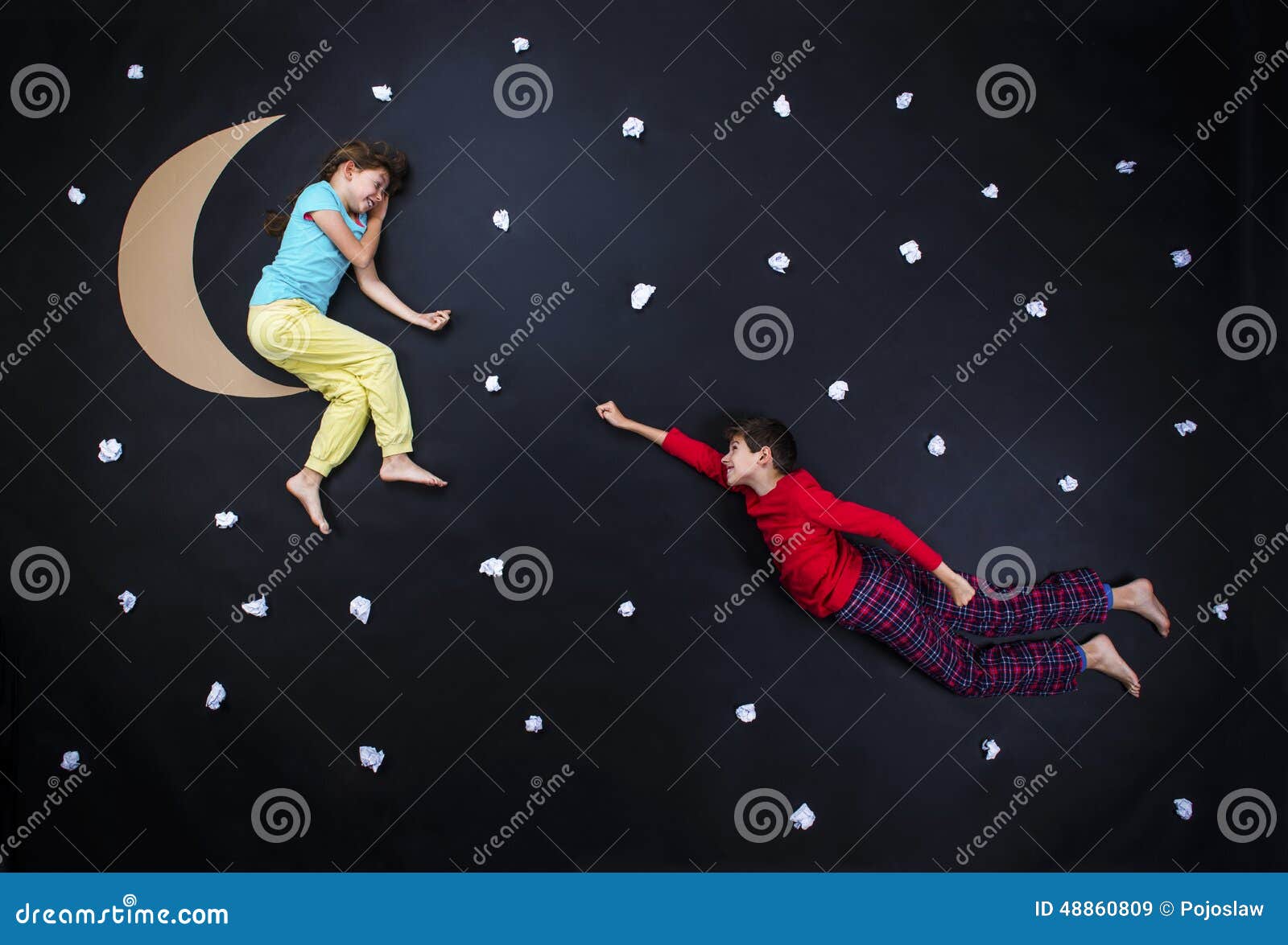 Adorable Children Getting Ready for Night Sleep Stock Image - Image of ...