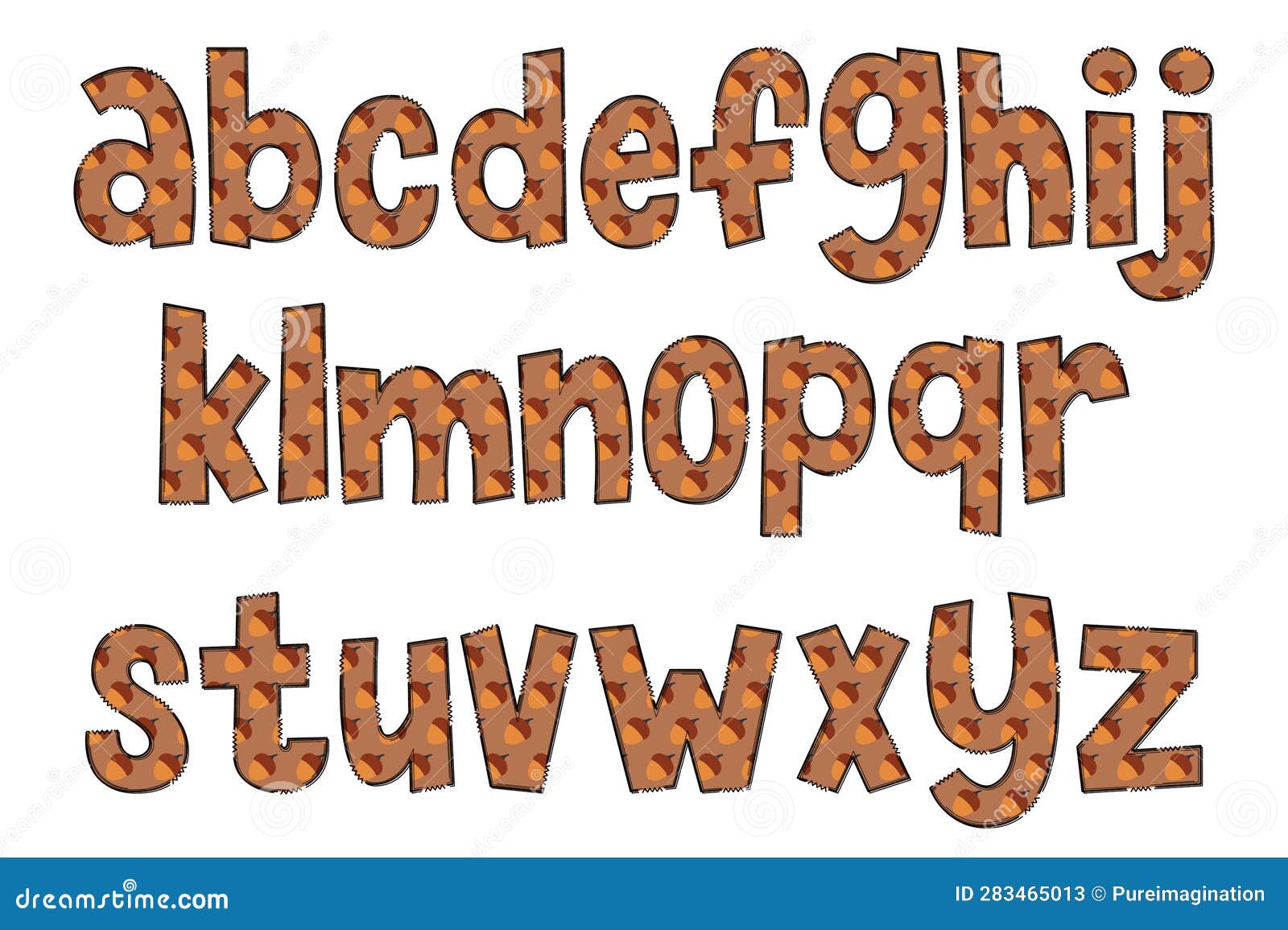 Adorable Conjunto De Fuentes De Bellota Artesanal Ilustración del ...