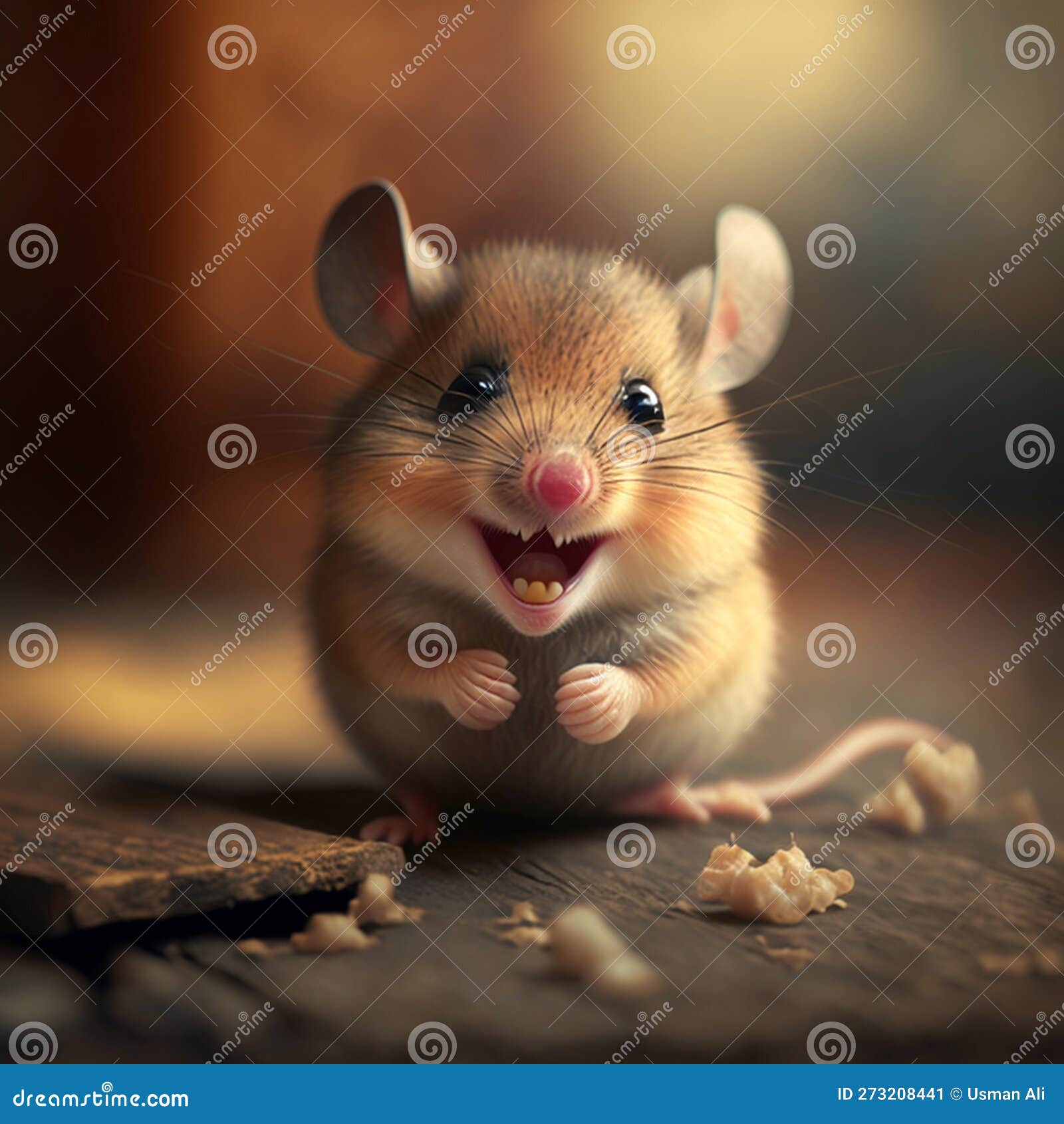 Adorable Cute Baby Mouse Laugh AI Stock Illustration - Illustration of ...