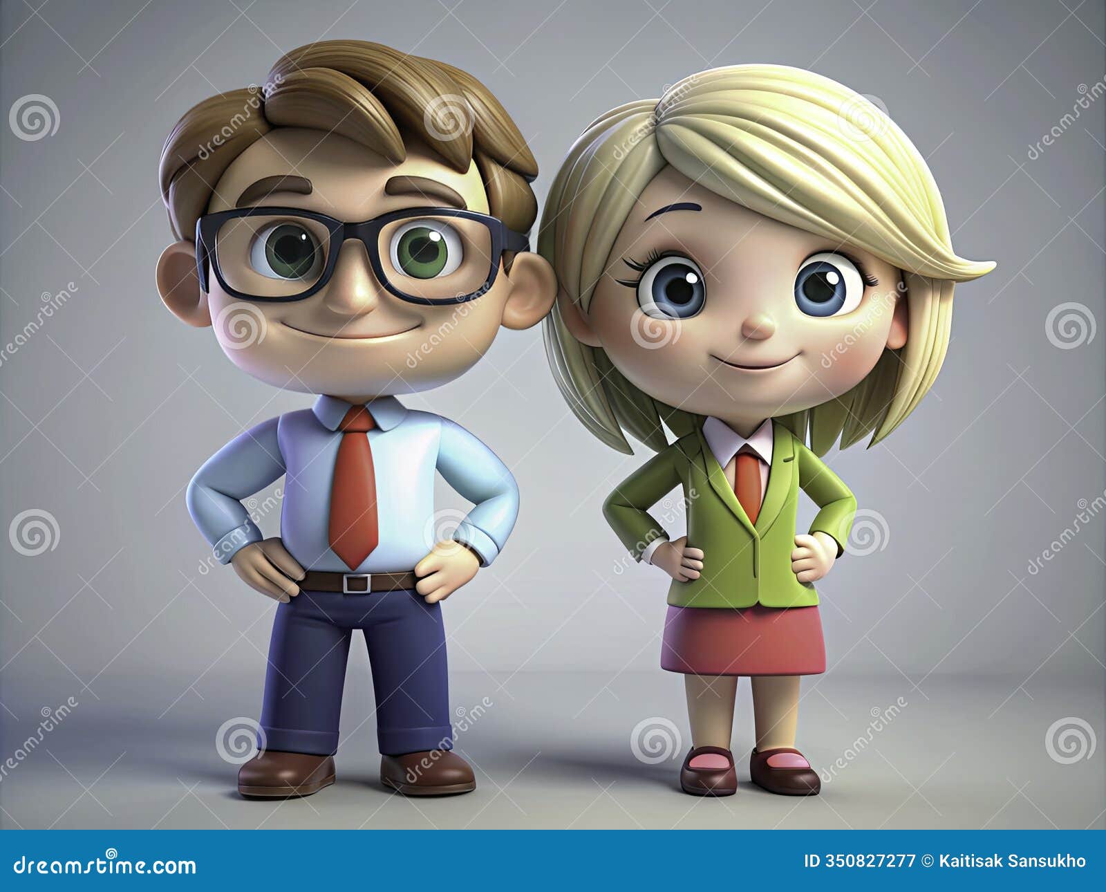 Adorable 3D Cartoon Teachers Engaging Educational Characters for School ...
