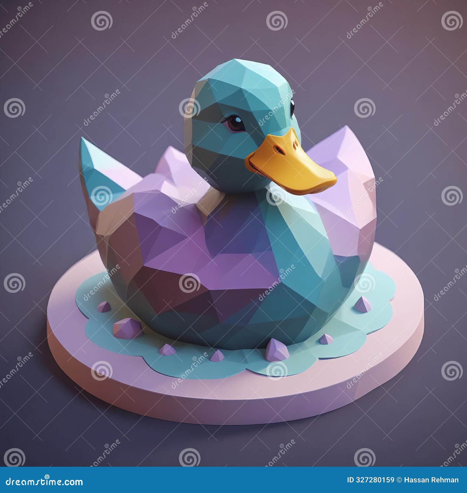 Adorable 3D Clay Duck Render Stock Illustration - Illustration of ...