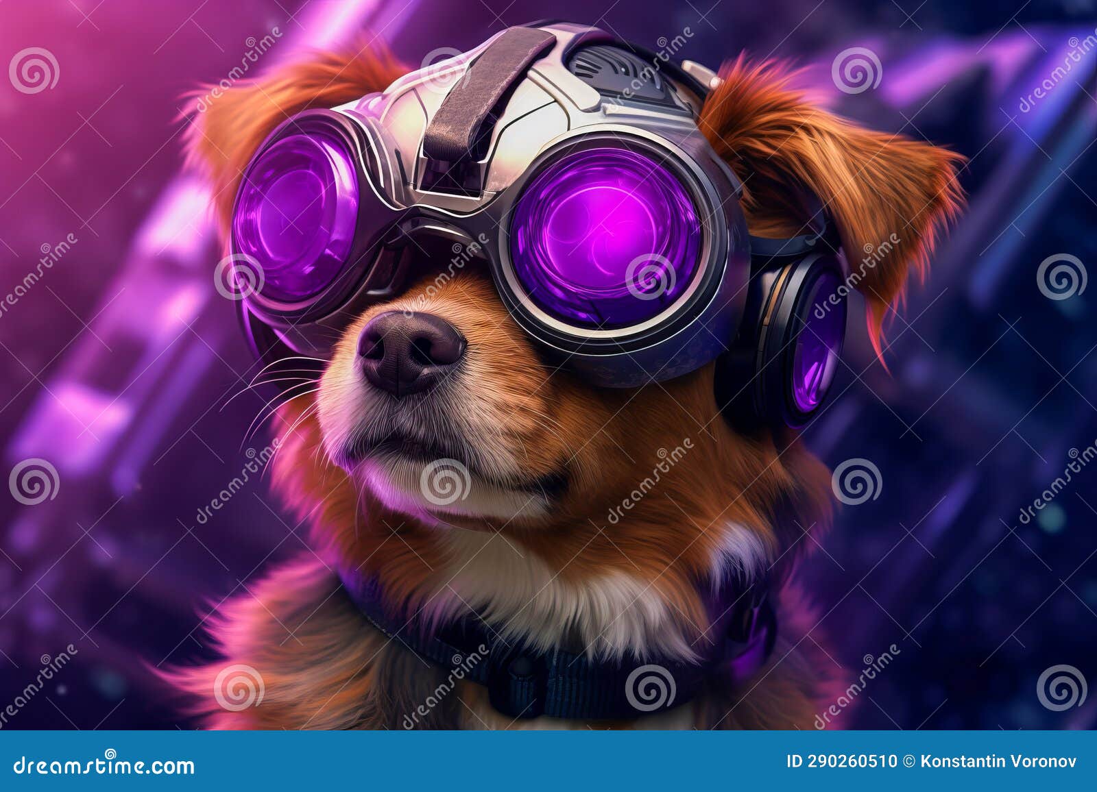 Adorable Dog Cyber Crypto Digital Hacker Coder in Cyberspace Wearing ...