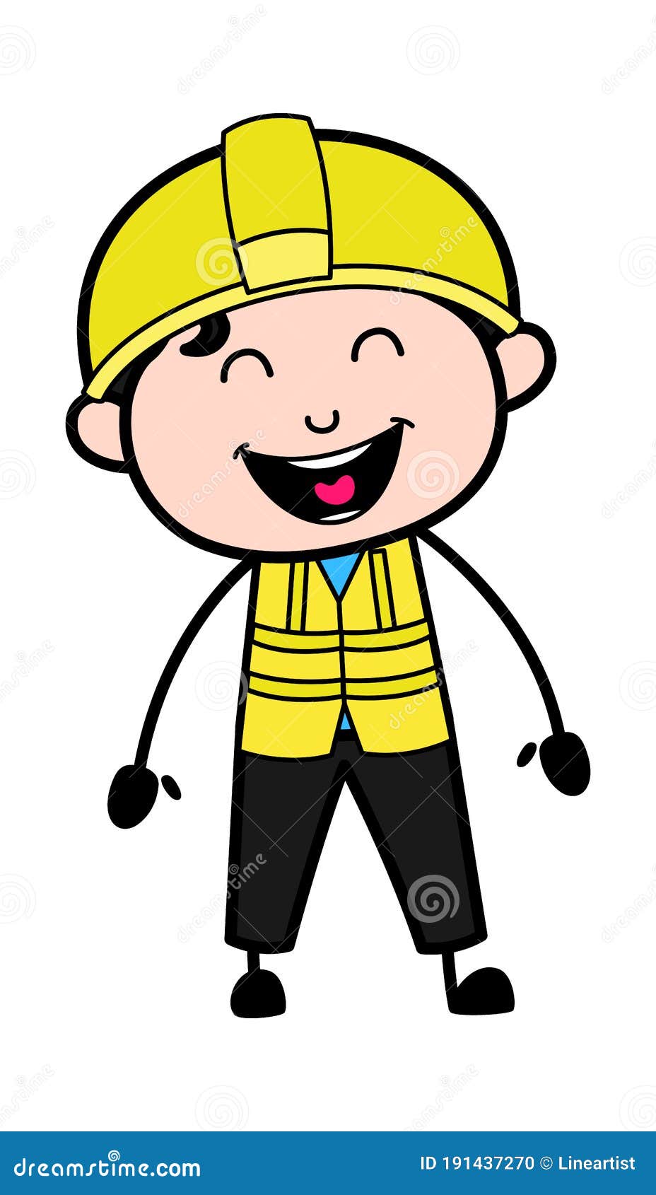 Adorable Engineer cartoon stock illustration. Illustration of smile ...